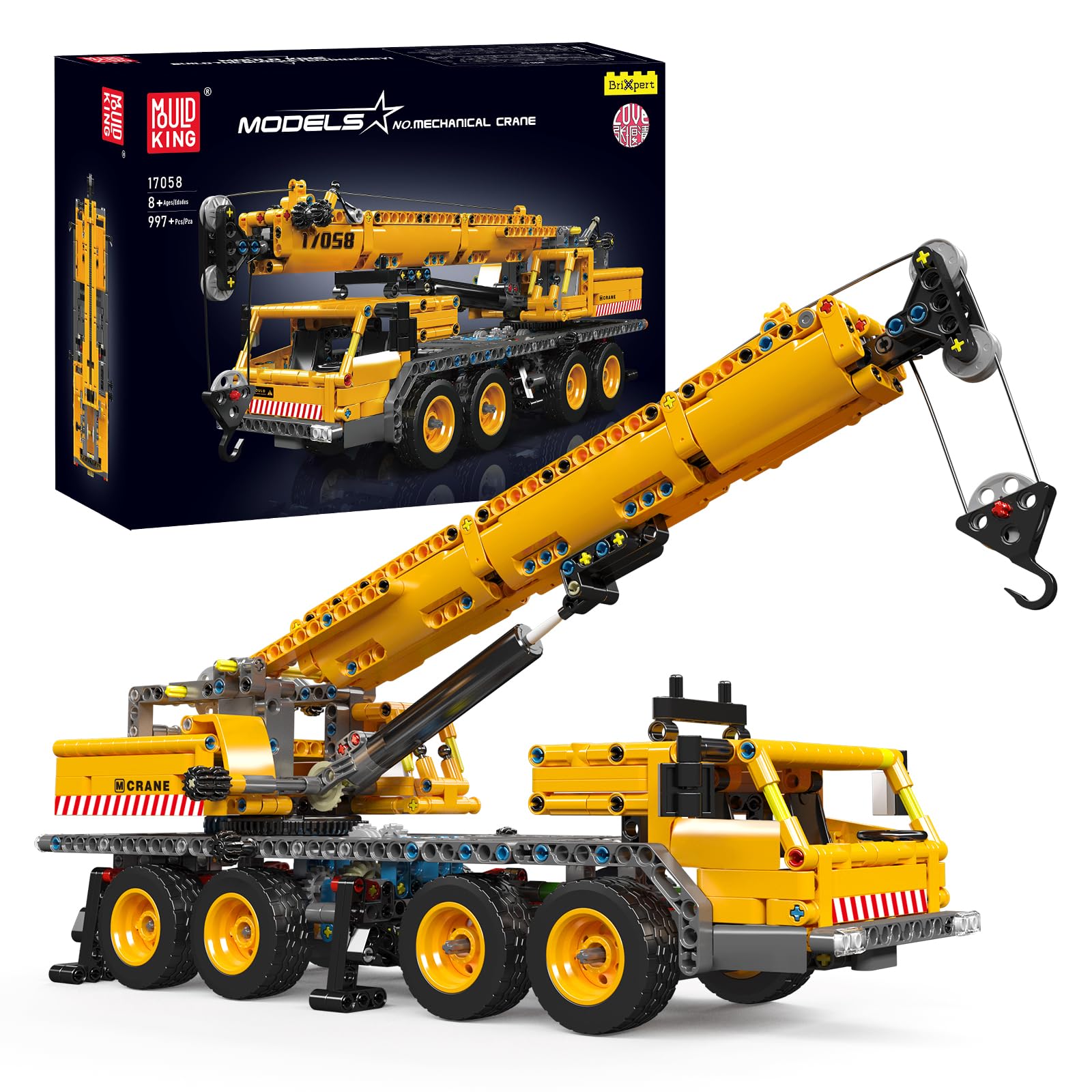 Amazon.com: Mould King 17058 Crane Building Blocks Kit, 997 Pieces ...