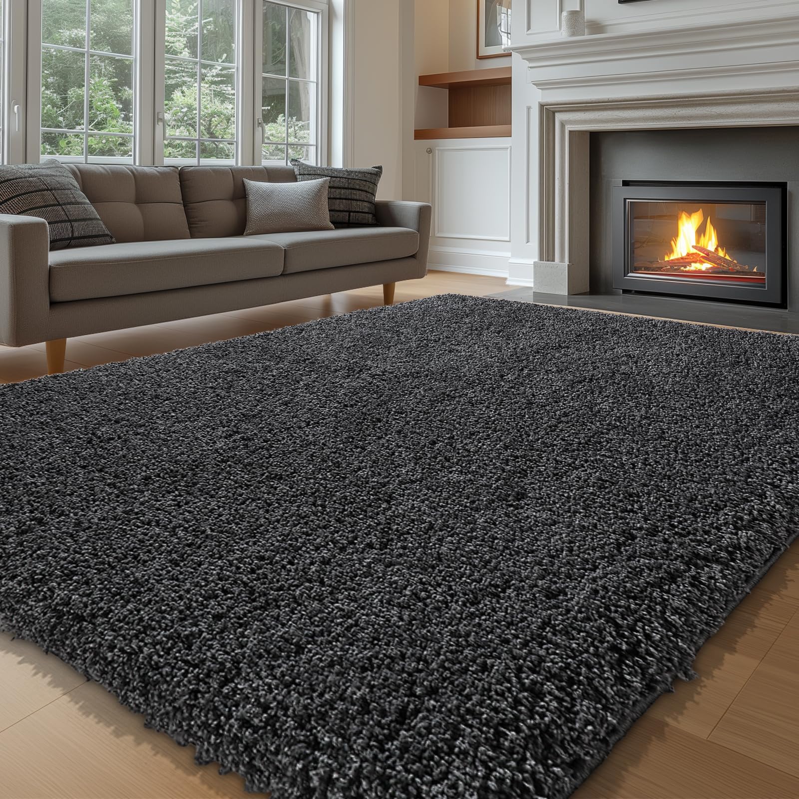 Sour Lemon Rugs Living Room Large 120x170, Grey Rugs for Bedroom ...
