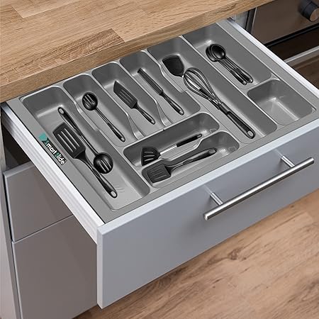 Buy SmartSlide PVC Cutlery tray for Kitchen Drawer/Cutlery Storage ...