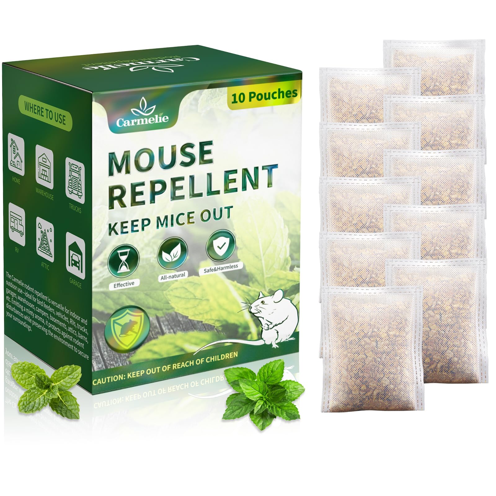 Amazon.com: Carmelie Mouse Repelling Pouches, Mice Repelling Indoor ...
