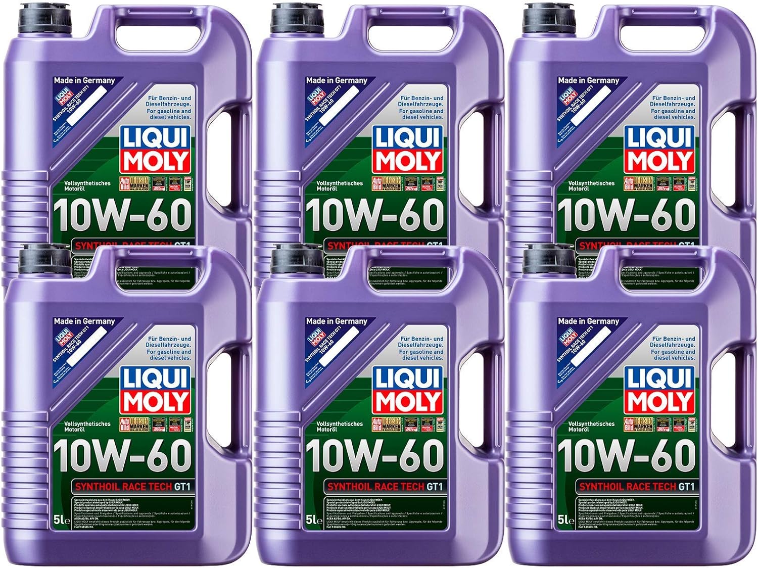 ILODA 6X Original Liqui Moly 5L Synthoil Race Tech GT1 10W-60 Motoröl ...