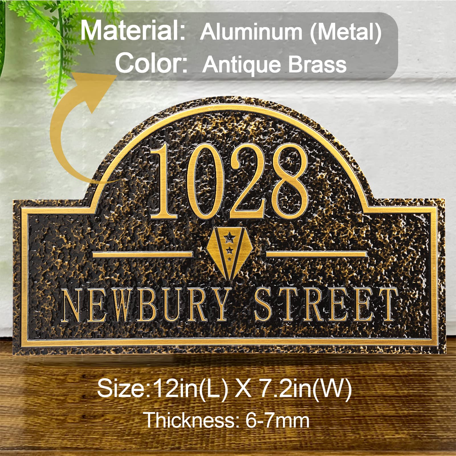 Snapklik.com : Personalized House Address Plaque 12" Cast Numbers For ...
