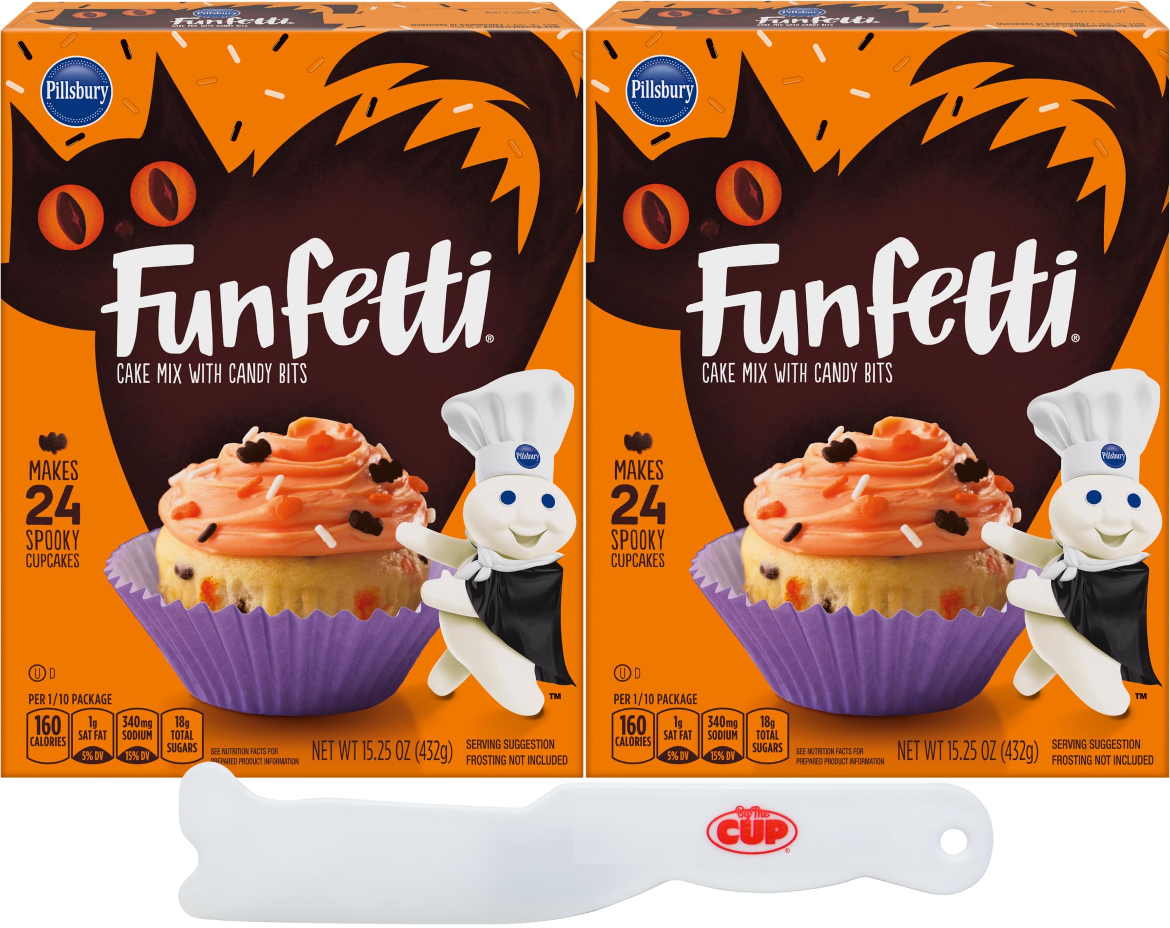 Amazon.com: Pillsbury Funfetti Halloween Cake Mix with Candy Bits, 15. ...