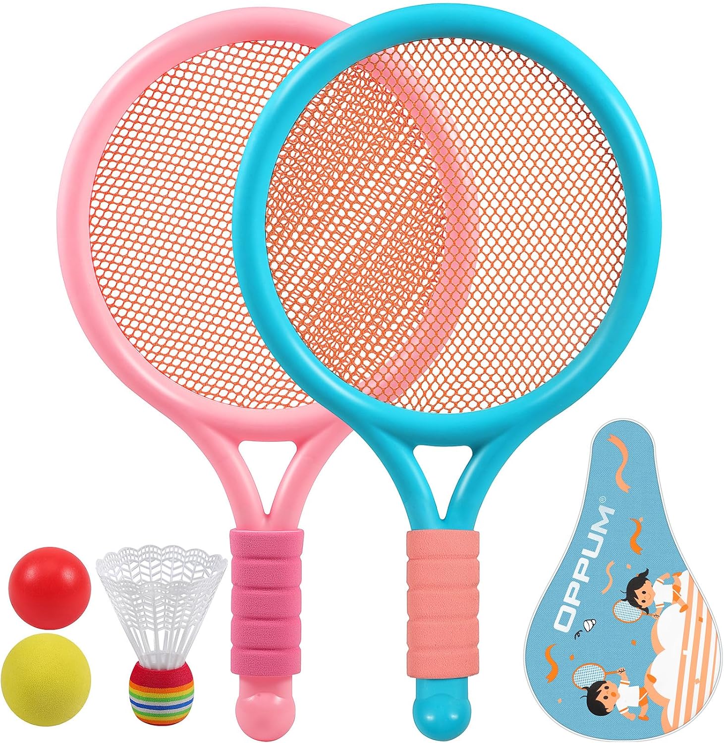 OPPUM Kids Tennis Racket (2-Pack), Sizes 16"-25". Designed for 2-14 ...