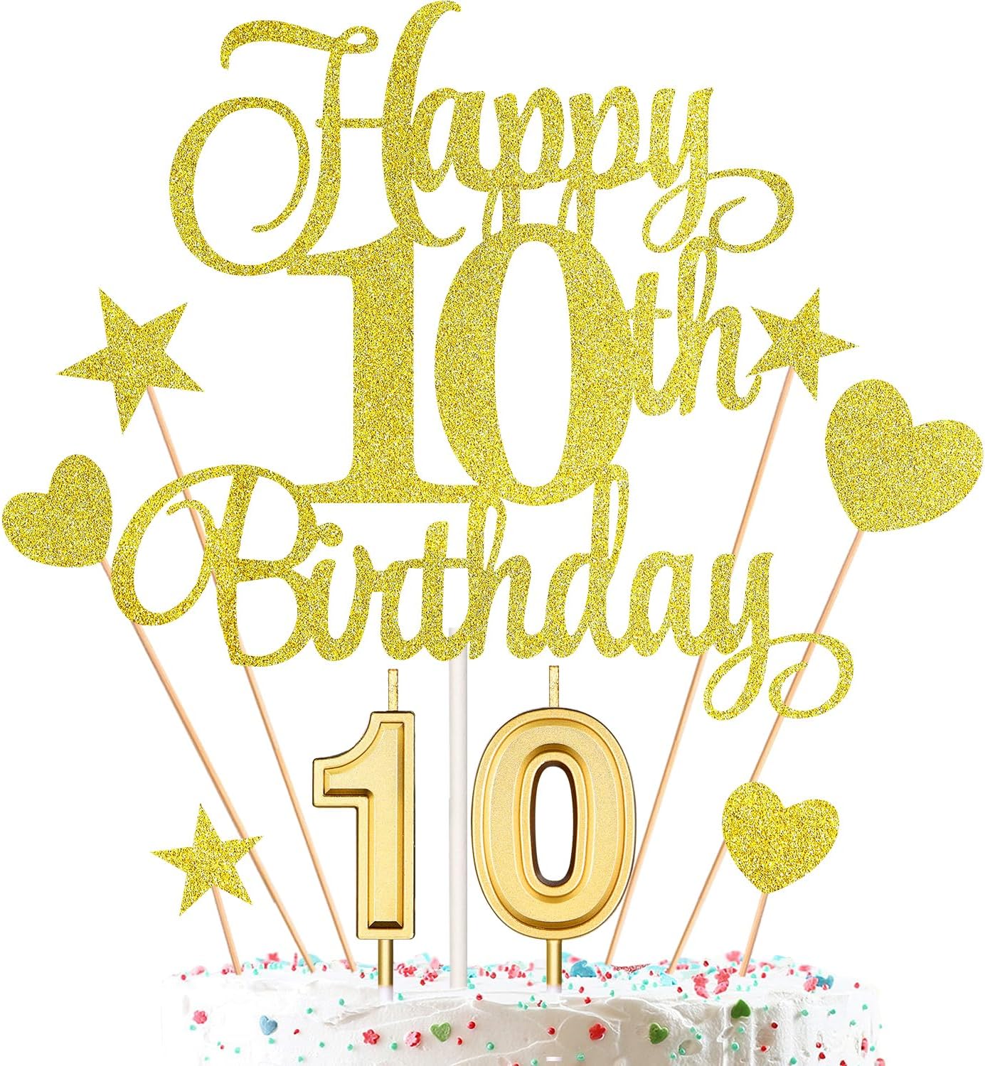 Amazon.com: 20th Birthday Cake Decorations Set Include 20th Birthday ...