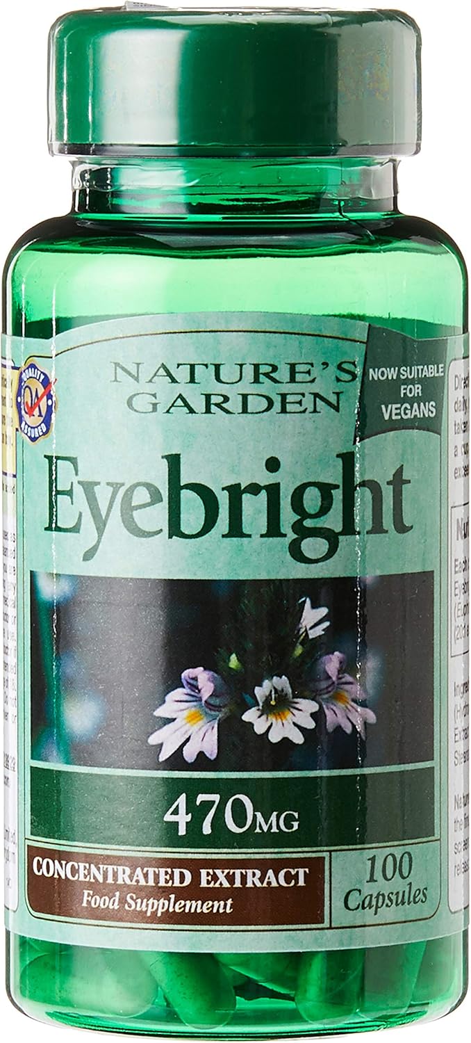 Nature's Garden Eyebright 470mg 100 Capsules : Amazon.co.uk: Health ...