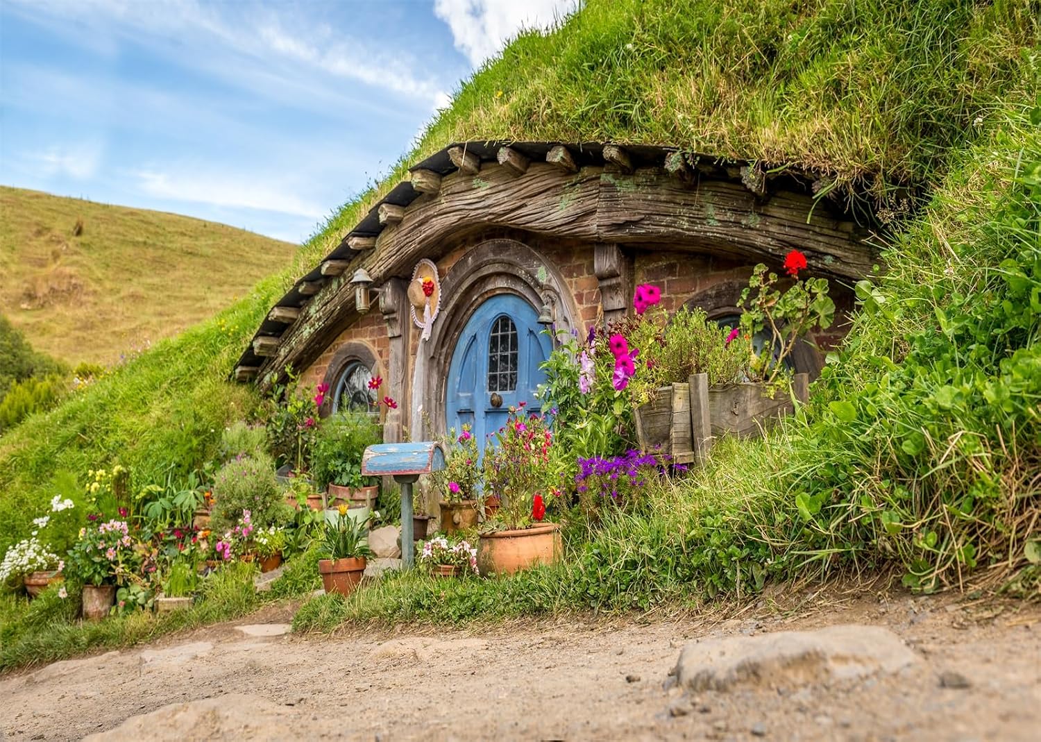Amazon.com : BELECO 12x10ft Fabric Hobbit Cave Backdrop Fantasy Rural ...