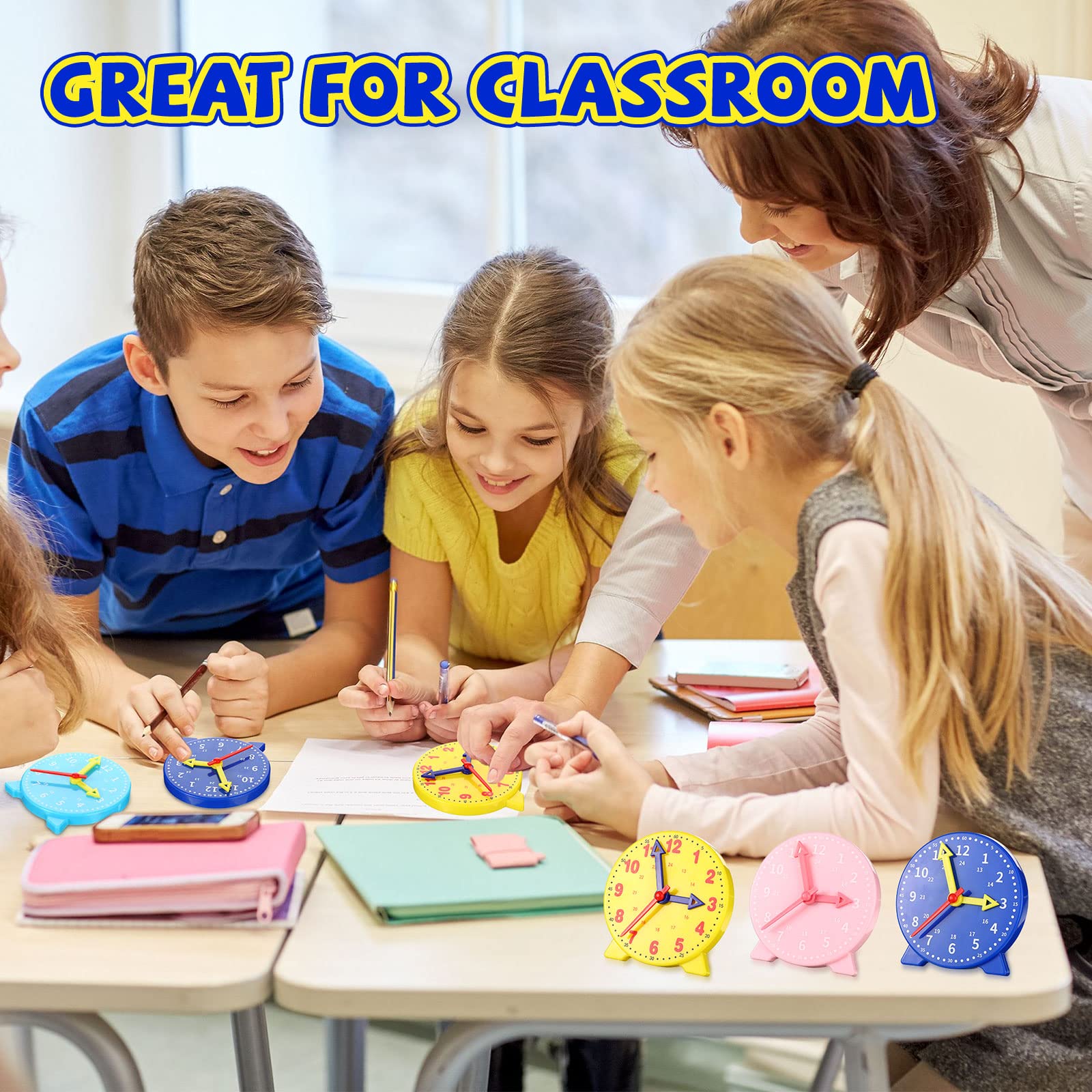 Student Clock Batiyee 25 Pcs Teaching Clock Kit Lean To Tell Time ...