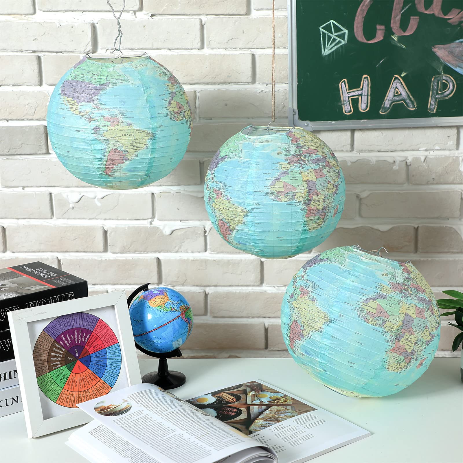 Snapklik.com : 12 Pcs 10 Inch Around The World Decorations Globe ...