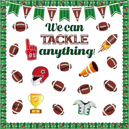 Amazon.com: Football Bulletin Board Decorations Set Sports Bulletin ...