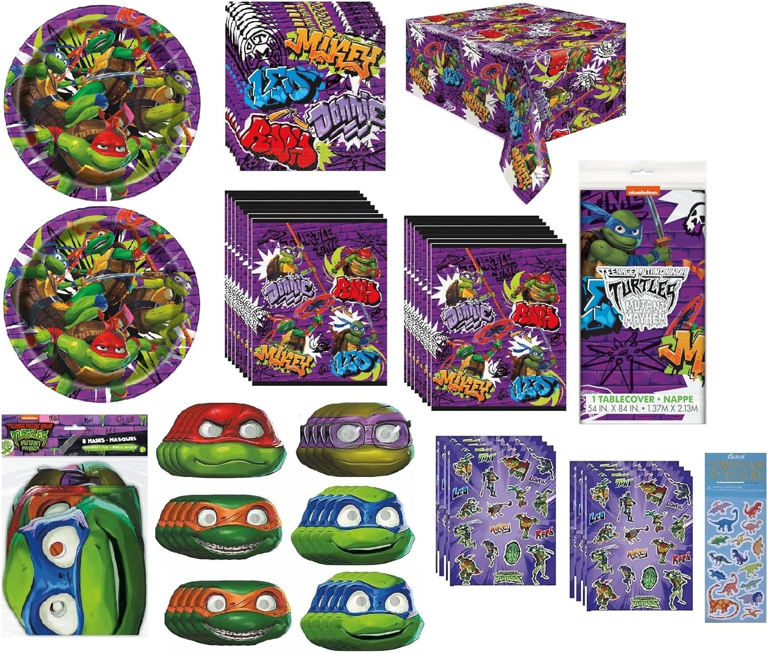 Amazon.com: TMNT Teenage Mutant Ninja Turtles Birthday Party Supplies ...