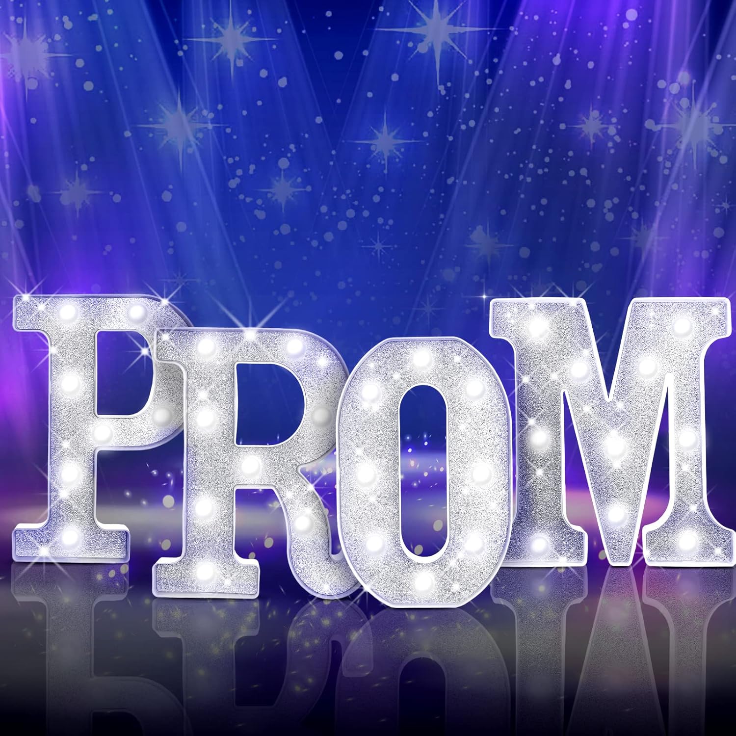 Amazon.com: Kathfly 4 Pcs LED Prom Letter Lights 3D Extra Large Prom ...