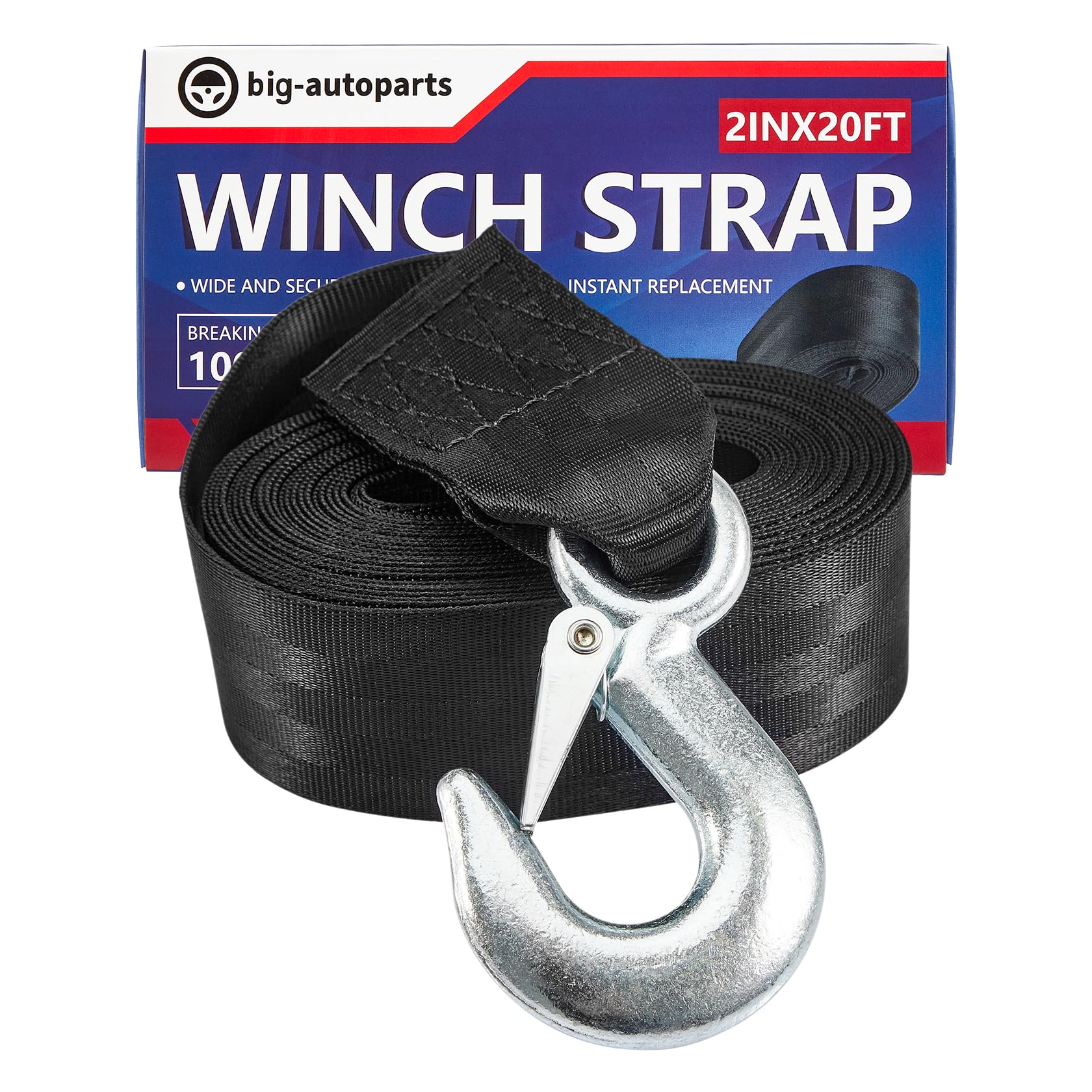 Winch Rope Tanstic 2 Inch X 20 Feet Boat Winch Strap, Boat Trailer ...