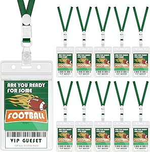 Amazon.com : 10 Pieces Football Party Favors Football Party VIP Passes ...