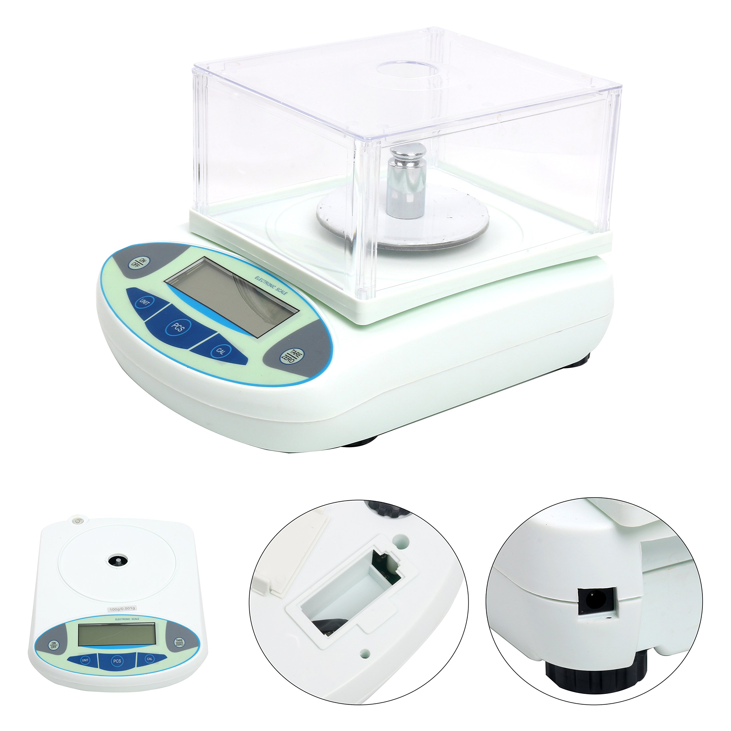 100 x 0.001g 1mg Lab Scale Digital Analytical Balance Scale Electronic ...