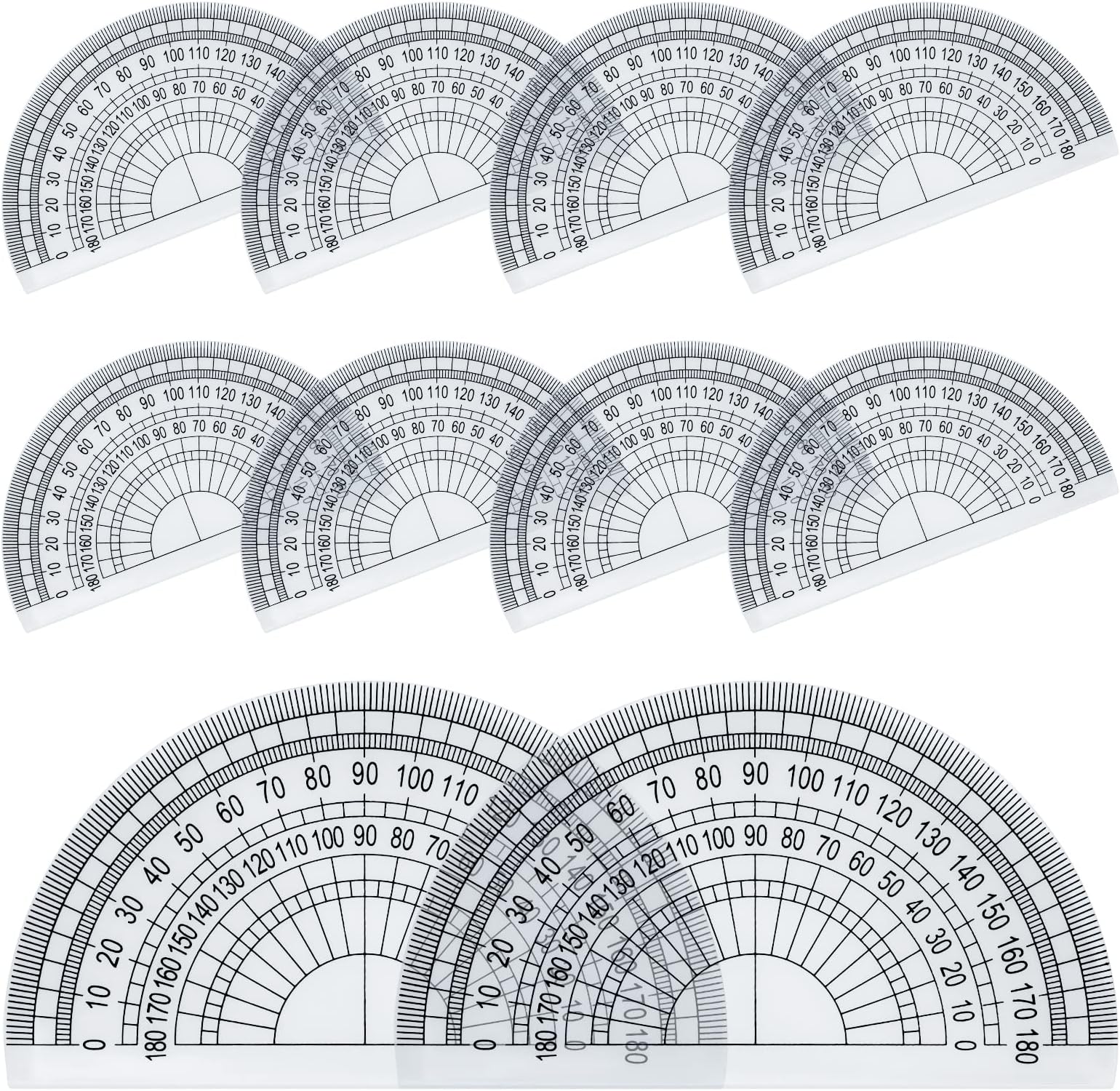 Helix 10cm 180 degree Protractor (Box of 50) : Amazon.co.uk: Stationery ...
