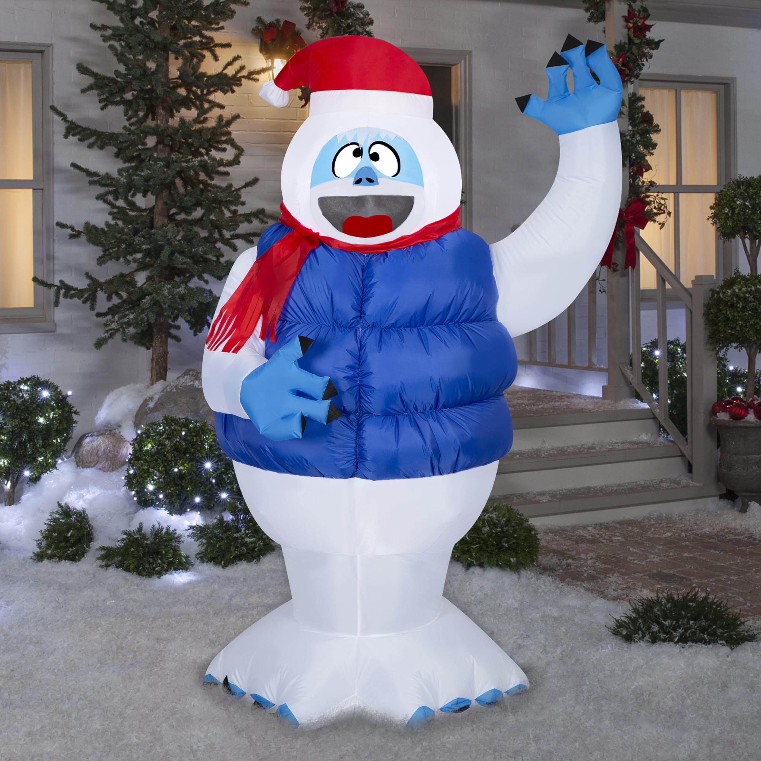 Snapklik.com : Gemmy Christmas Inflatable Bumble In Blue Puffer Vest