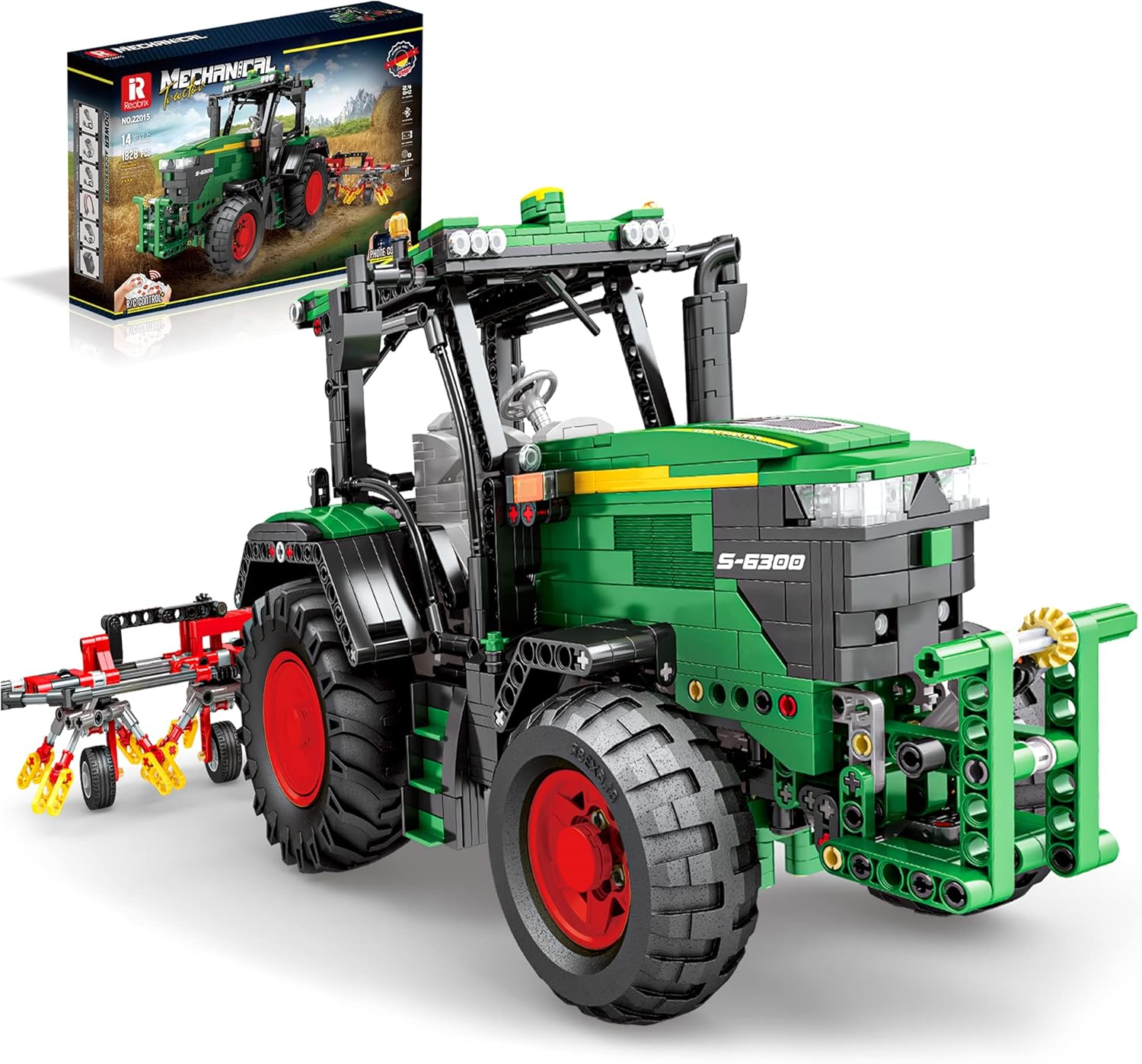 Reobrix Technic 22015 Tractor Building Blocks Set, Remote Control ...
