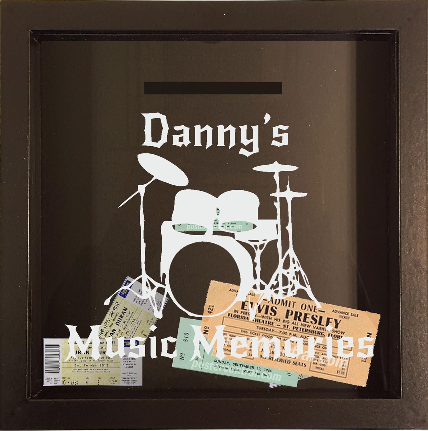 Personalised Gig Ticket Collection Box | Ticket and Wristbands Keepsake ...