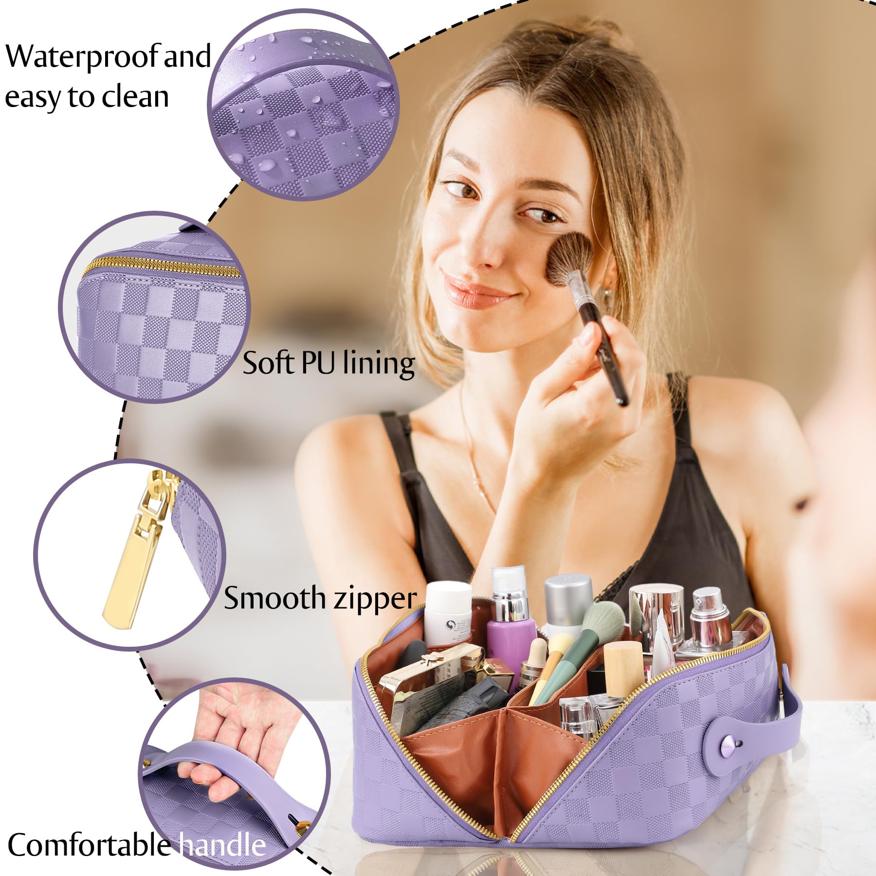 Snapklik.com : ALEXTINA Large Capacity Travel Cosmetic Bag - Portable ...