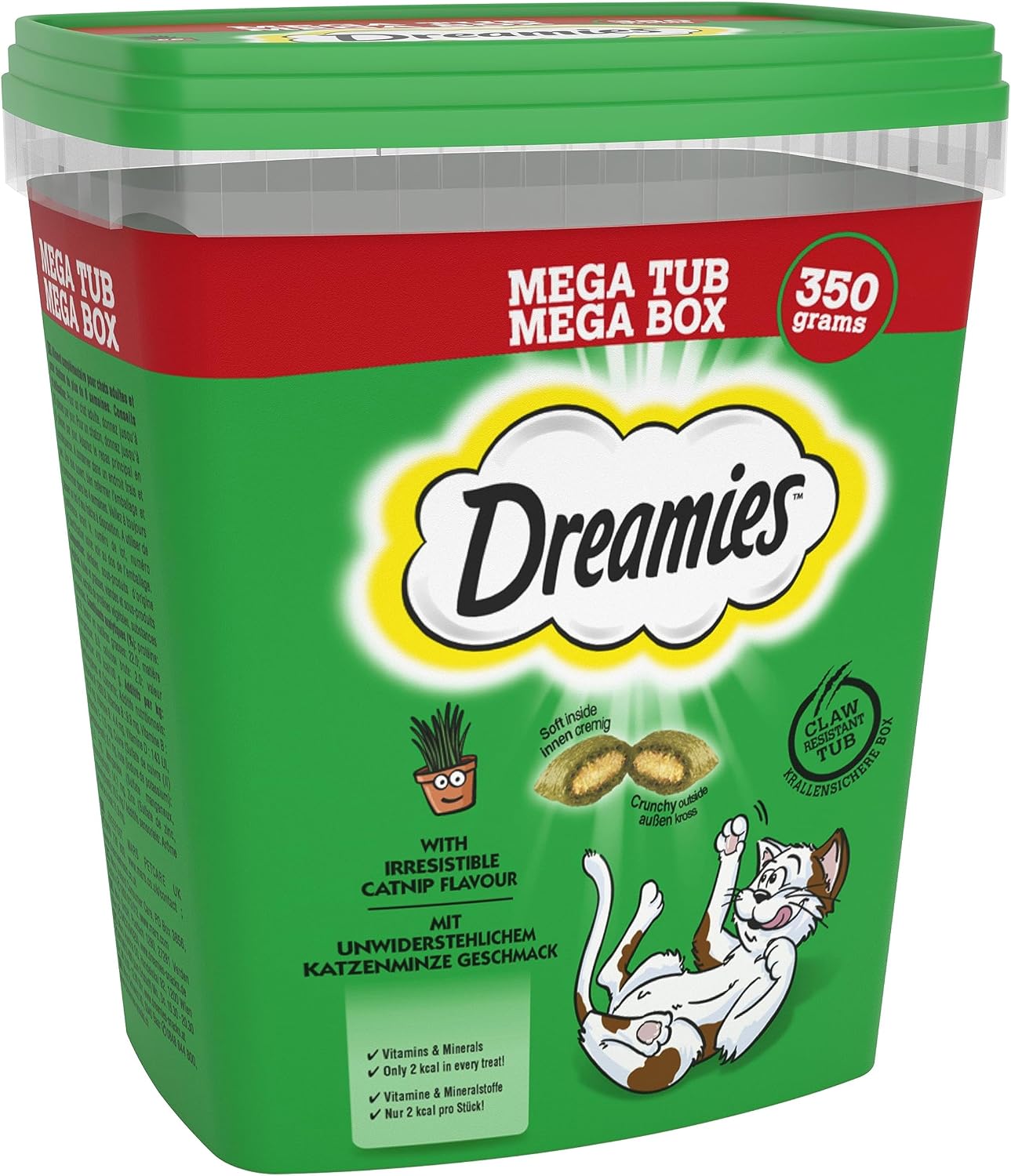 DREAMIES Cat Treats with Catnip Flavour 350g MegaTub Pack of 2 : Amazon ...