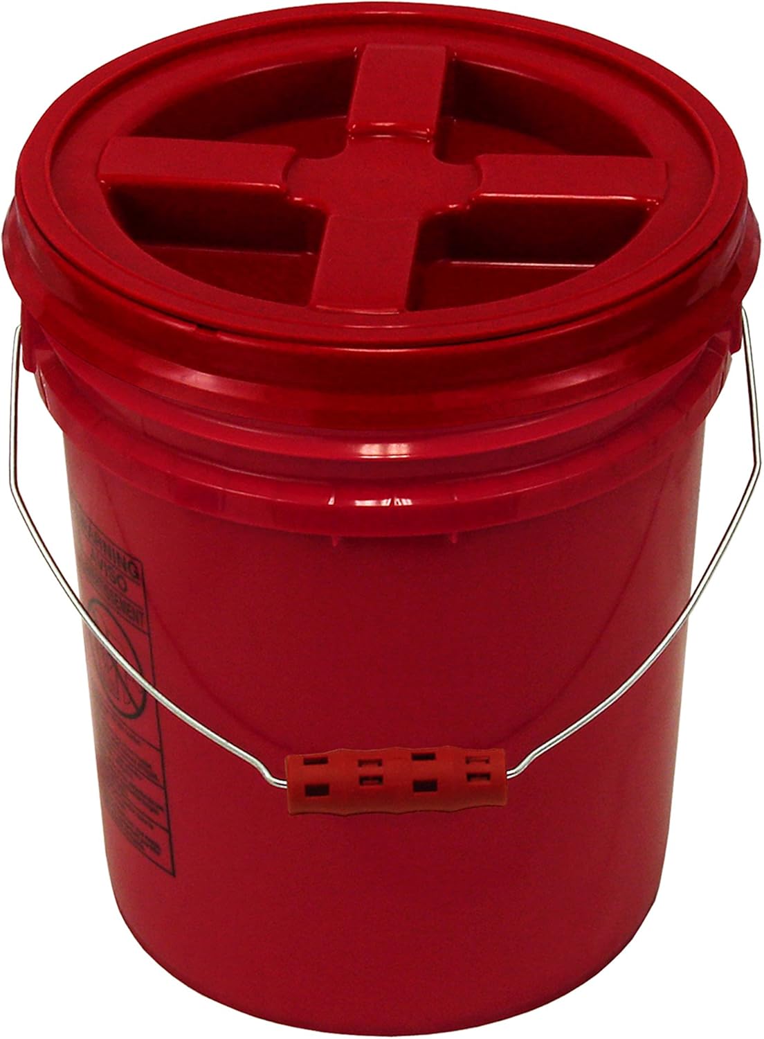 Amazon.com: Red 5 Gallon Bucket with Red Gamma Seal Lid and Oversized ...