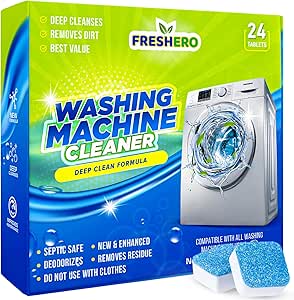 Washing Machine Cleaner Tablets [24-Pack] — Powerfully deep clean ...
