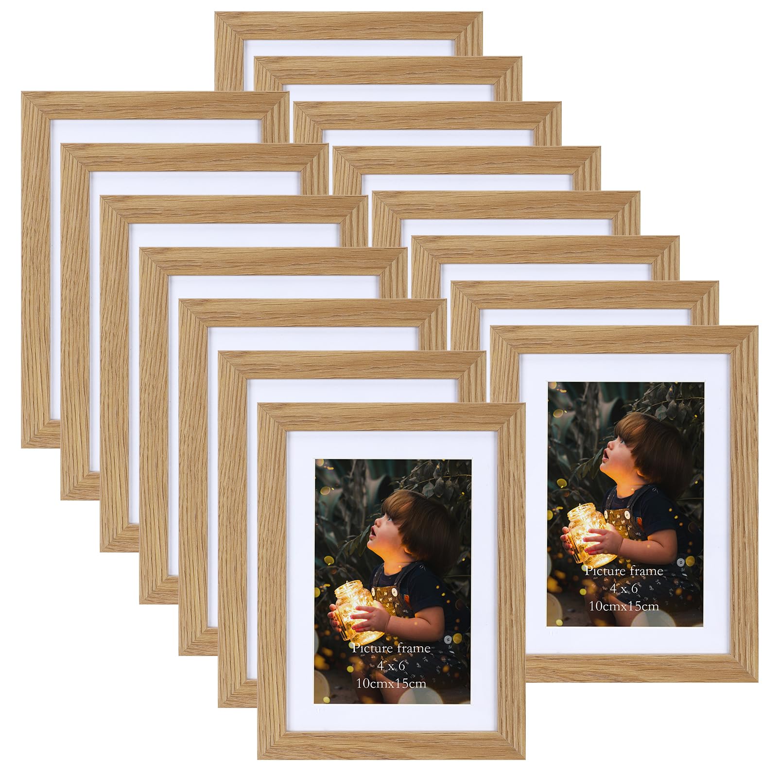 Amazon.com - Lyeasw 5x7 Picture Frame Set of 15, Display Pictures 4x6 with Mat or 5x7 without ...