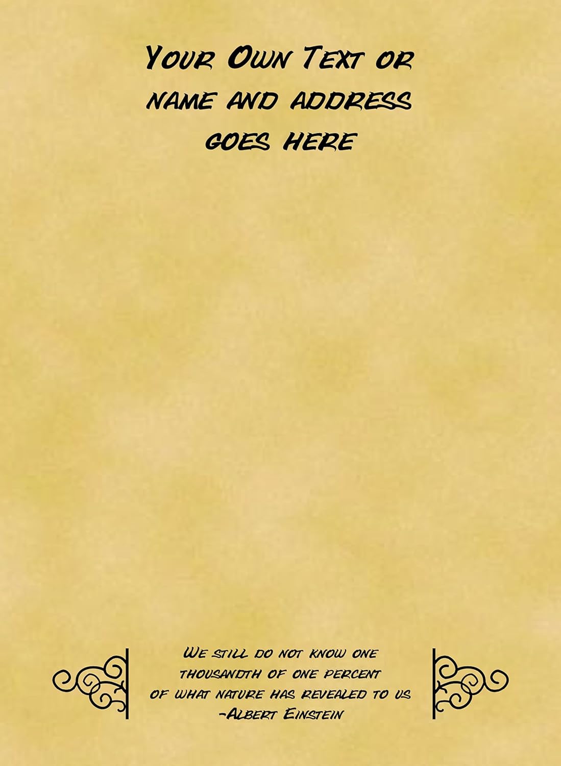 Amazon.com: 12 Sheets of Personalised Parchment Note Paper inc 12 ...