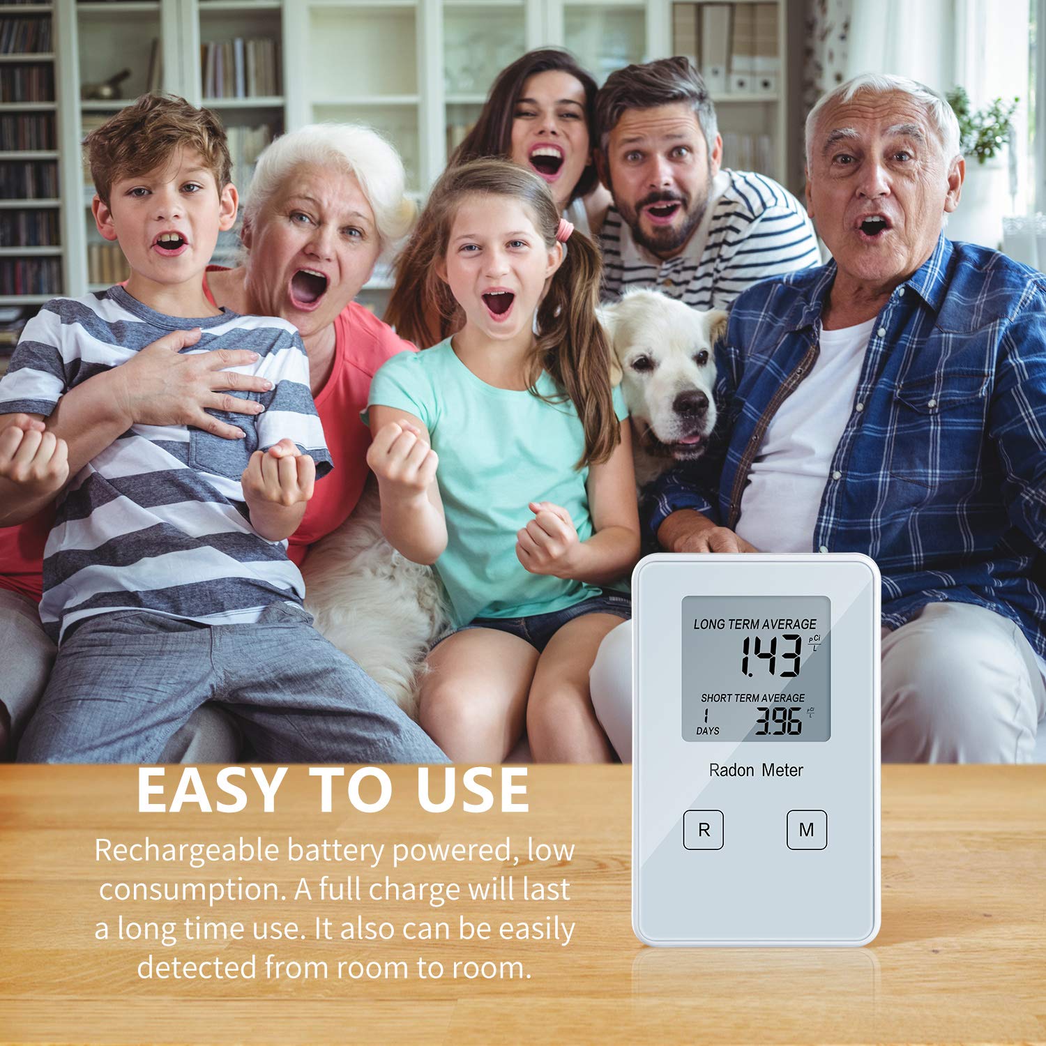 Snapklik.com : Home Radon Detector,Portable Radon Meter,Long And Short ...