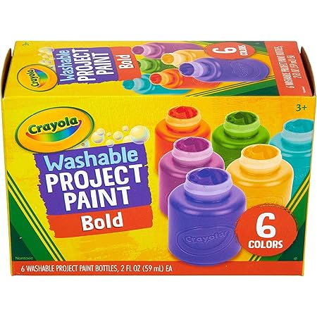 Amazon.com: Crayola Washable Paint, 12 Count, Kids Non Toxic Paint Set ...