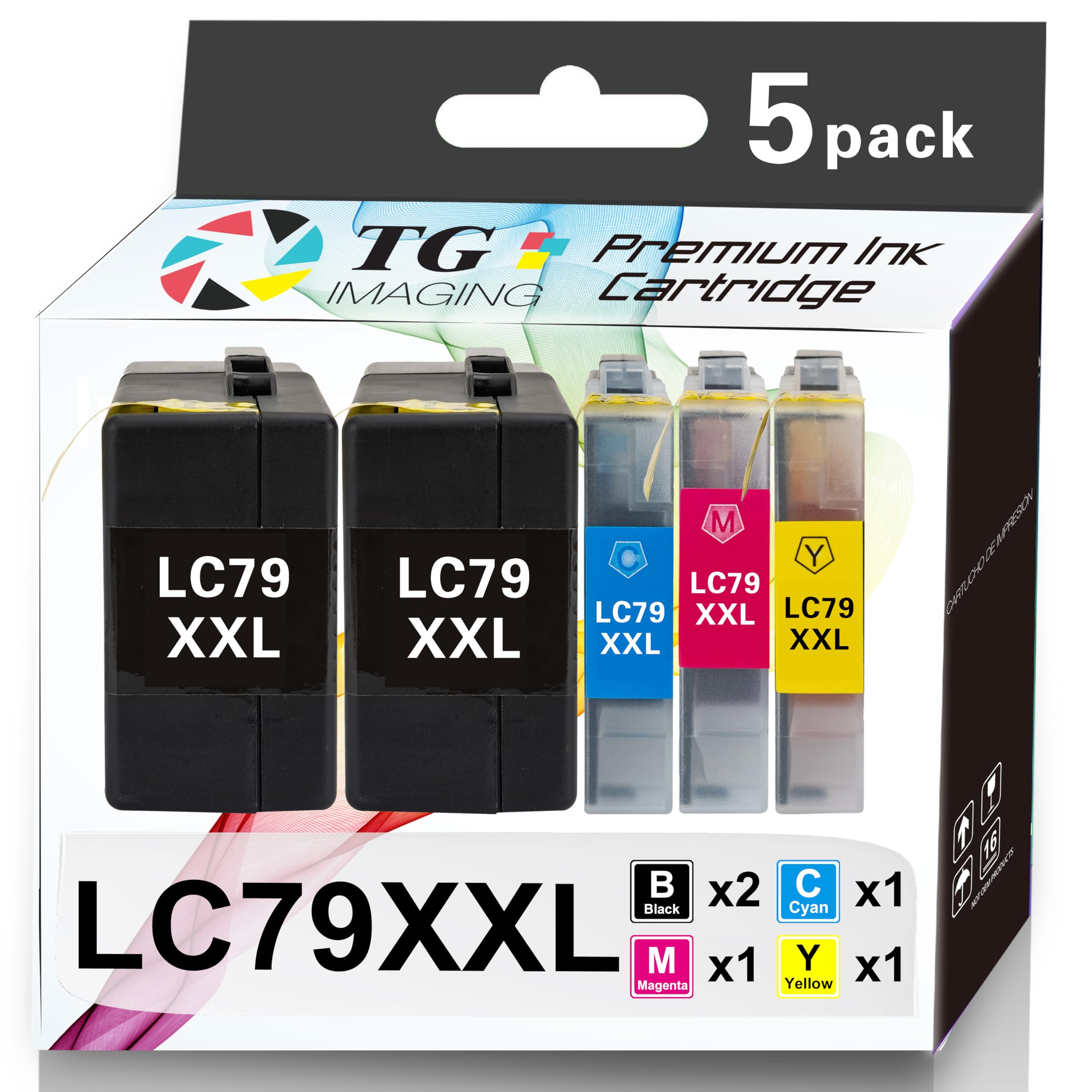 Amazon.com: TG Imaging LC79BK LC79C LC79M LC79Y Compatible Ink ...