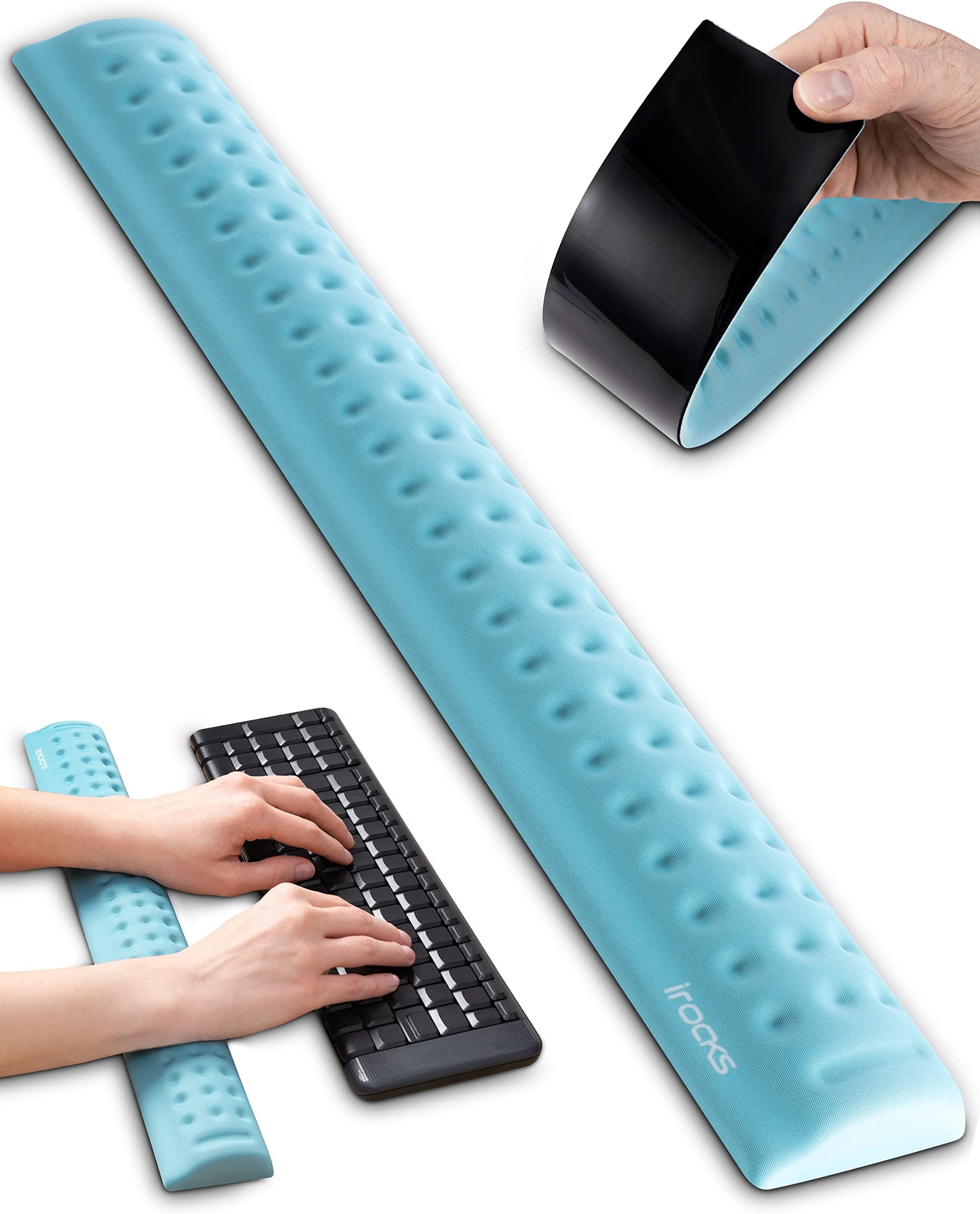 Amazon.com: i-Rocks Memory Foam Keyboard Wrist Rest - Pain-Reducing ...