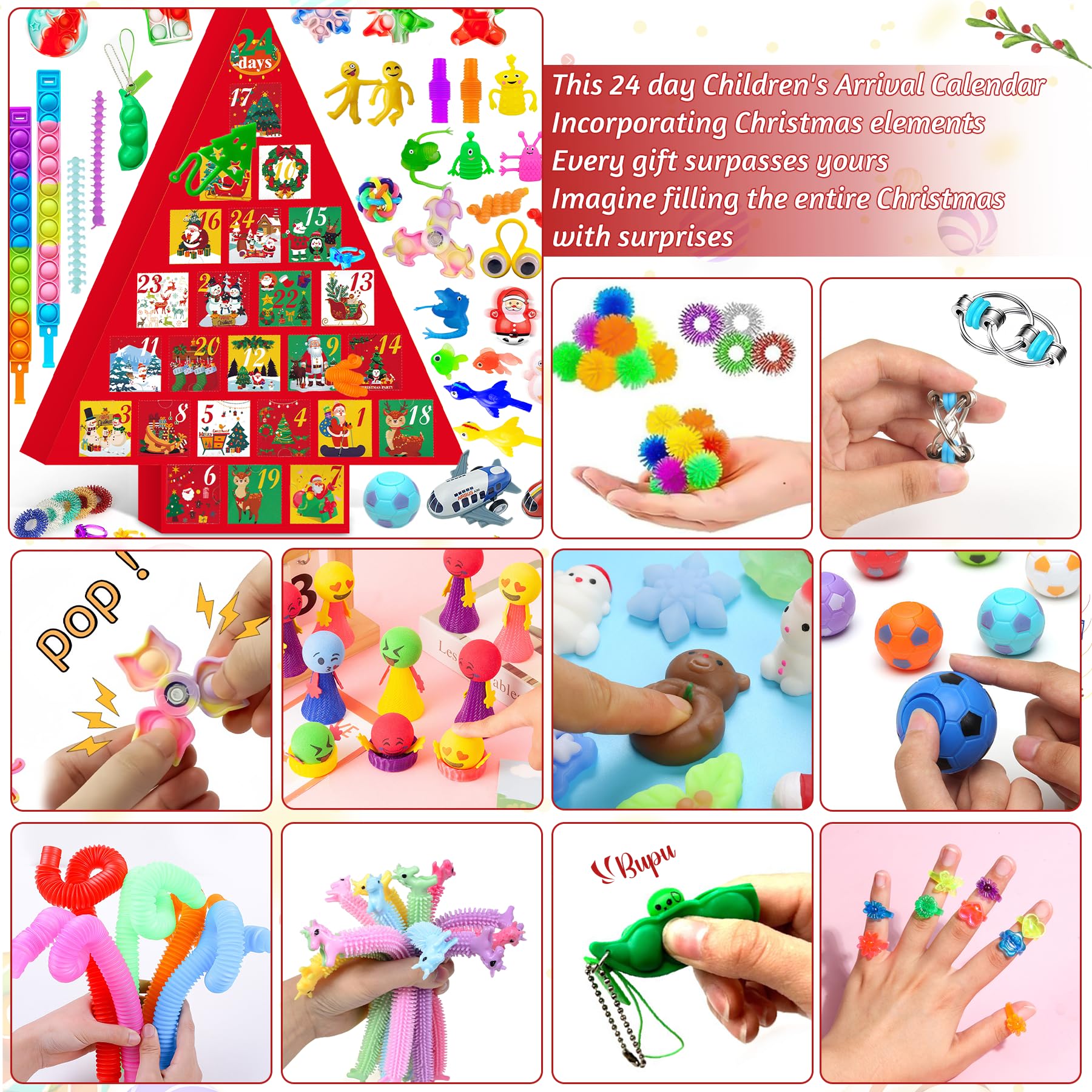 Toddler Calendar New Arrival Fidget Advent Calendar, Christmas ...