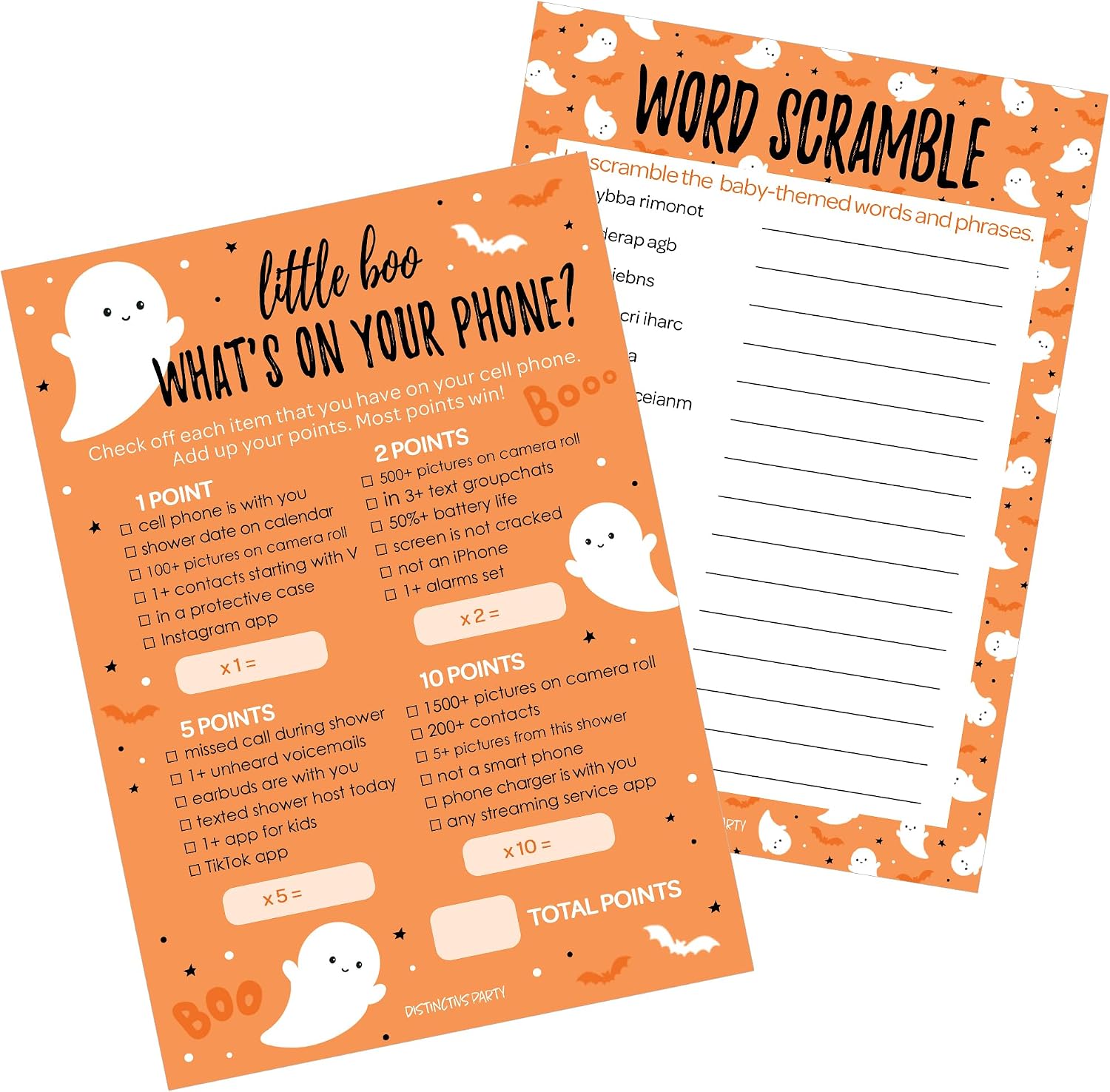 Amazon.com: DISTINCTIVS Orange Little Boo is Almost Due Baby Shower ...