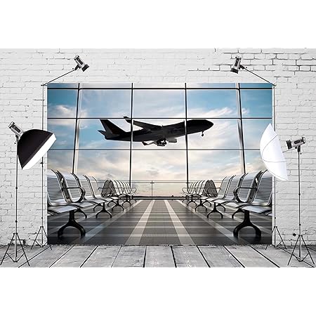 Amazon.com: Loccor 5x3ft Fabric Airplane Backdrop Airplane Seats ...