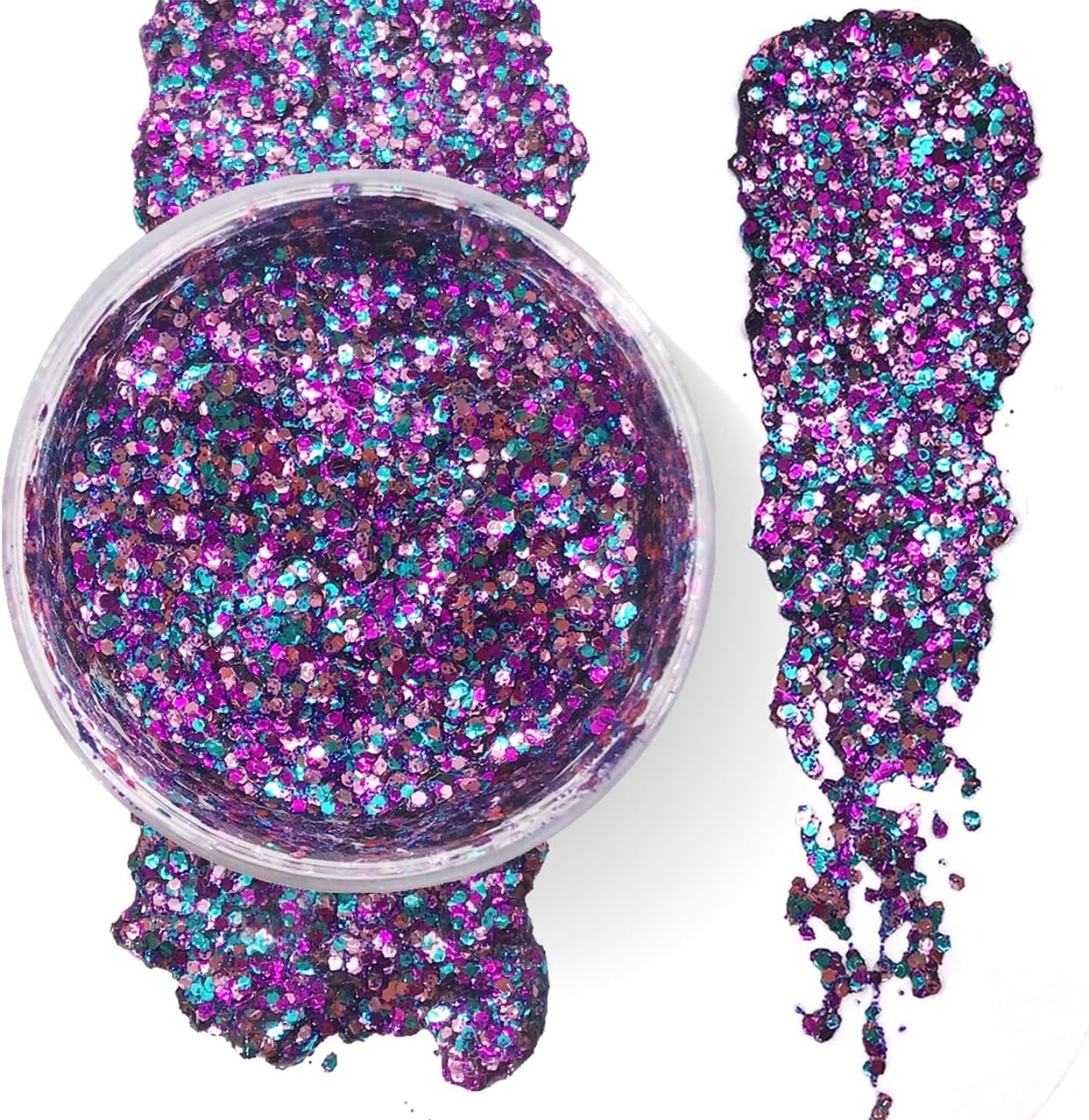Amazon.com : Purple Confetti - Holographic Body Glitter Gel for Body ...