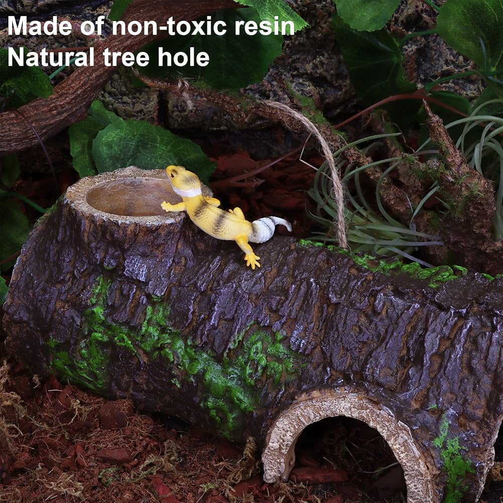 Reptile Hide CIICRO Moss Hide Cave For Reptiles - Hanging Mossy Hideout ...