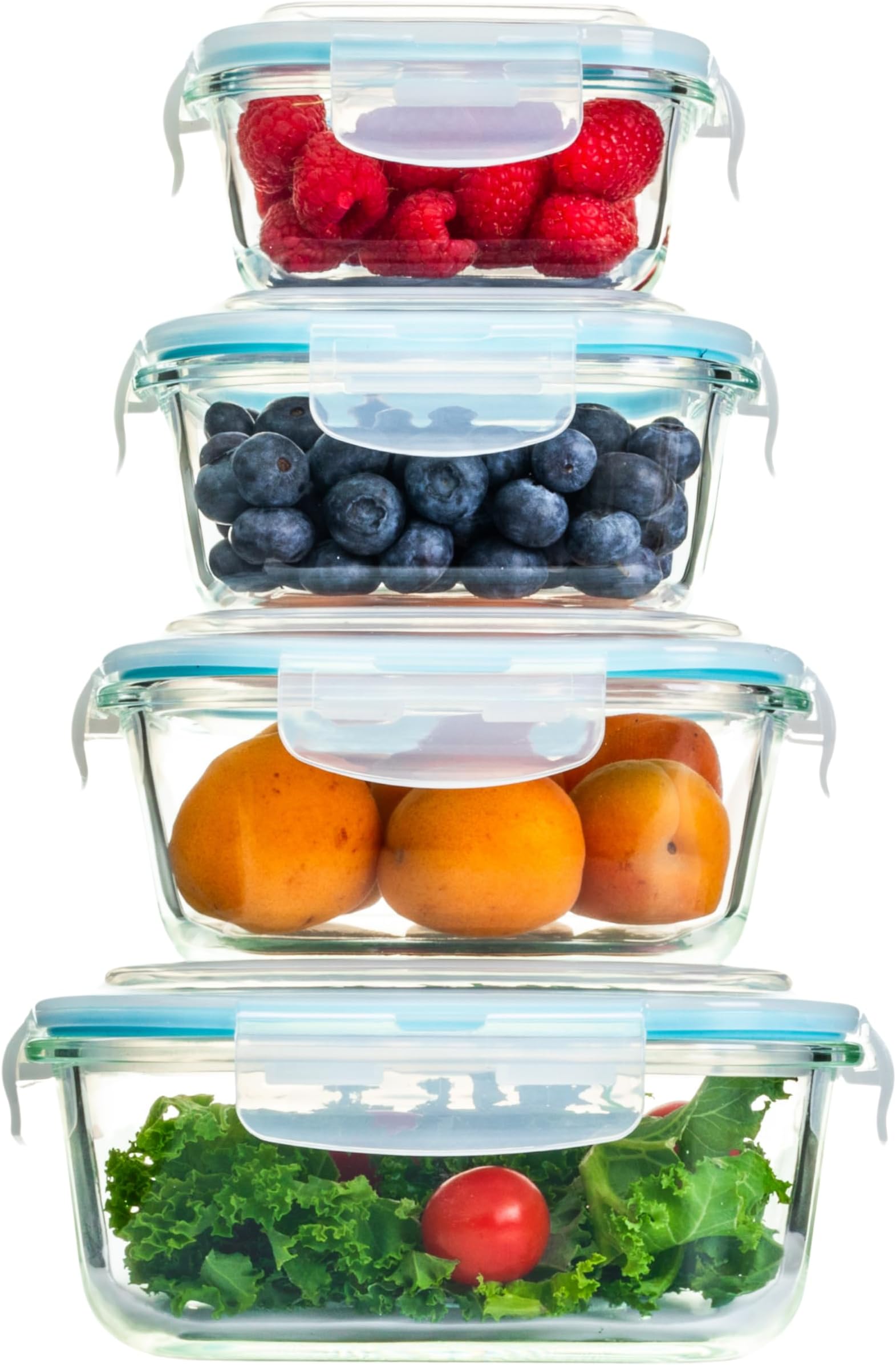Glass Food Containers with Lids 13 Pack - Airtight Glass Containers ...