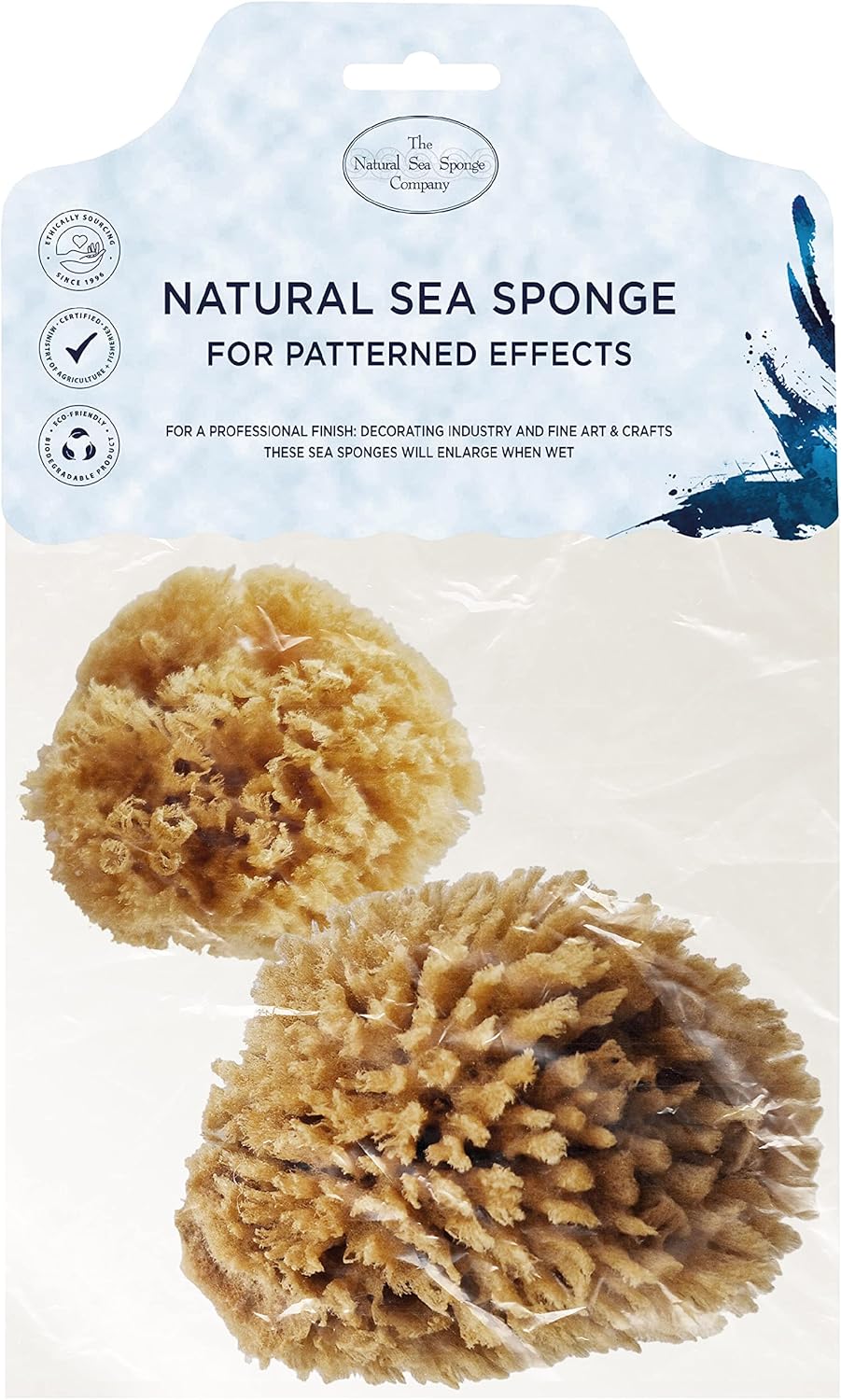 Hydréa London Artist Painting Natural Sponge Kit - 2 Pack Natural Sea ...