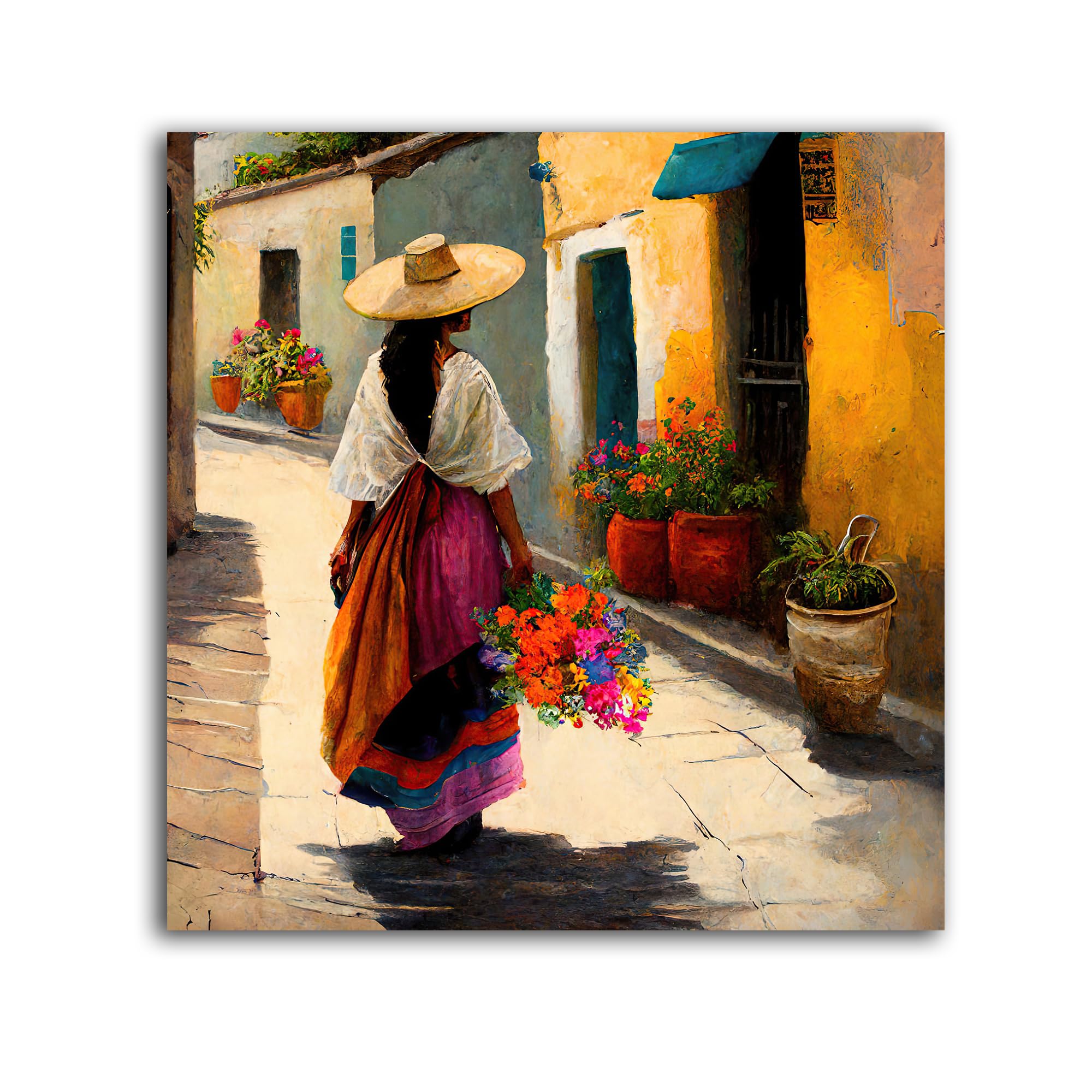Amazon.com: Colorful Mexican Folk Wall Art Poster Latin Mexican ...
