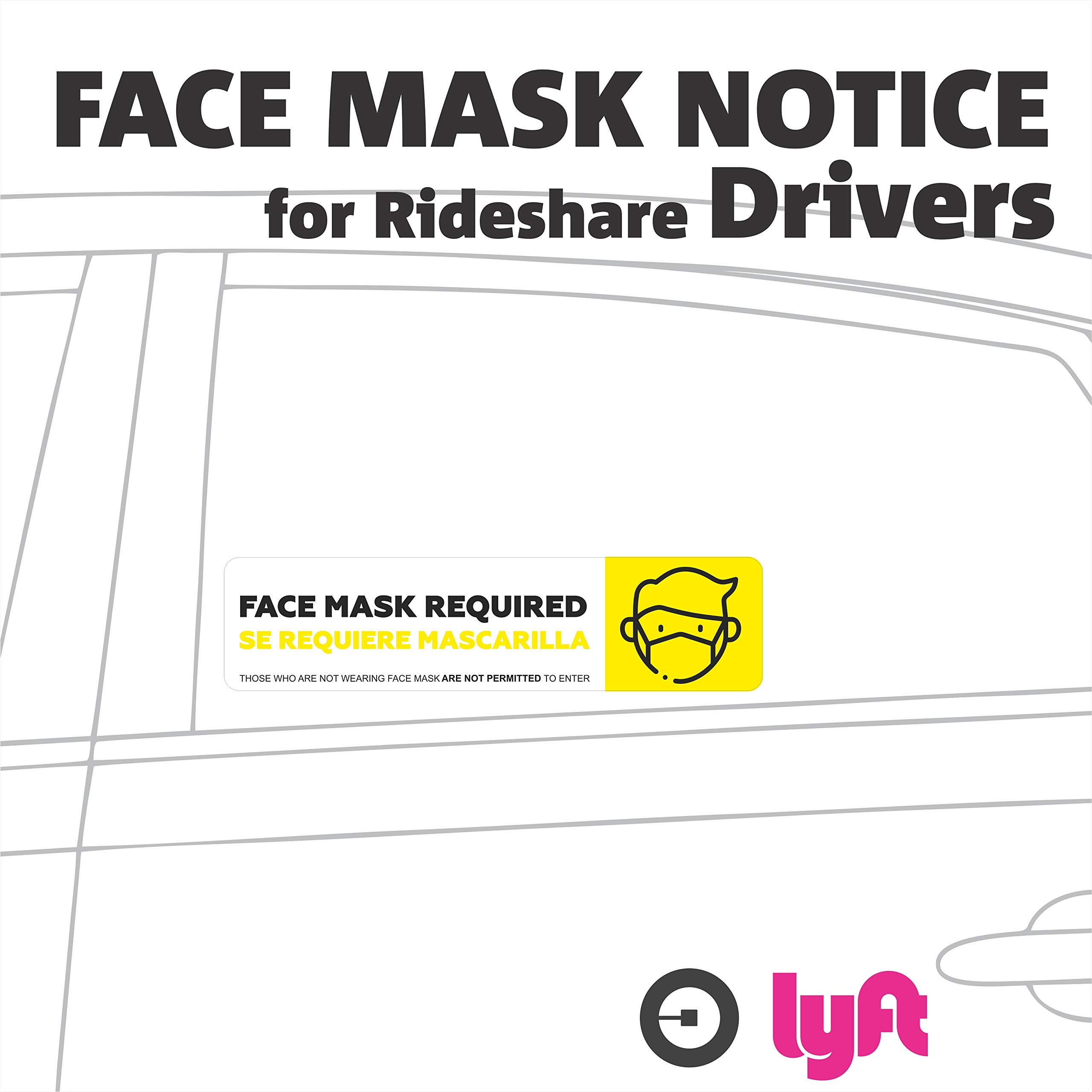 Buy Face Required Sign Decal Sticker for Rideshare Drivers | Safety ...