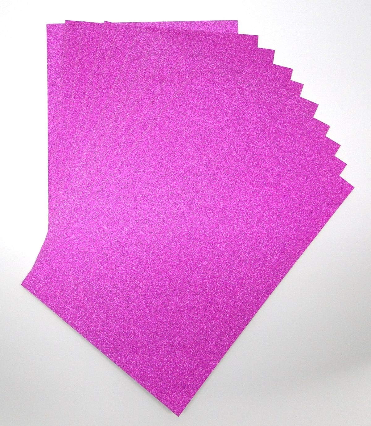 A4 Bright Pink Glitter Card Glitter Paper Non Shed Sparkle Craft Sheets ...