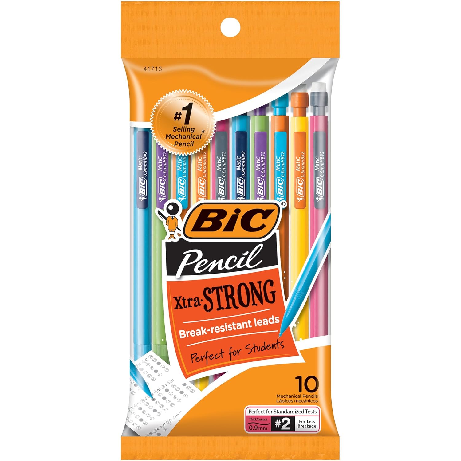 BIC Pencil, Mech, 0.9Mm, 10Pk, Multi-coloured, Yellow : Amazon.in: Home ...