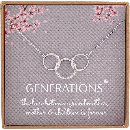 3 Generations Necklace - Sterling Silver Interlocking Infinity 3 ...