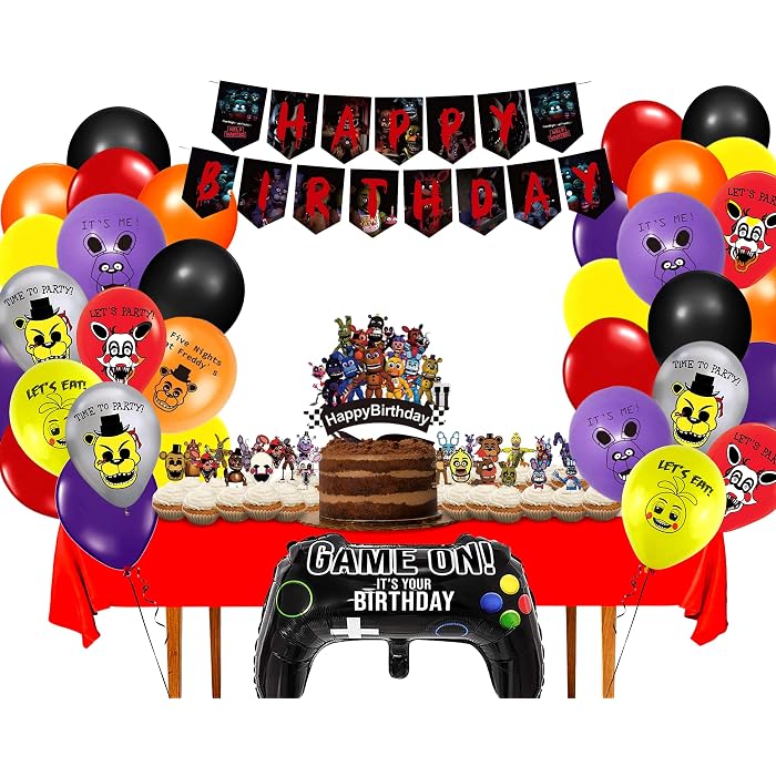 Buy FNAF Five Nights at Freddy’s Theme Party Decorations and Birthday ...