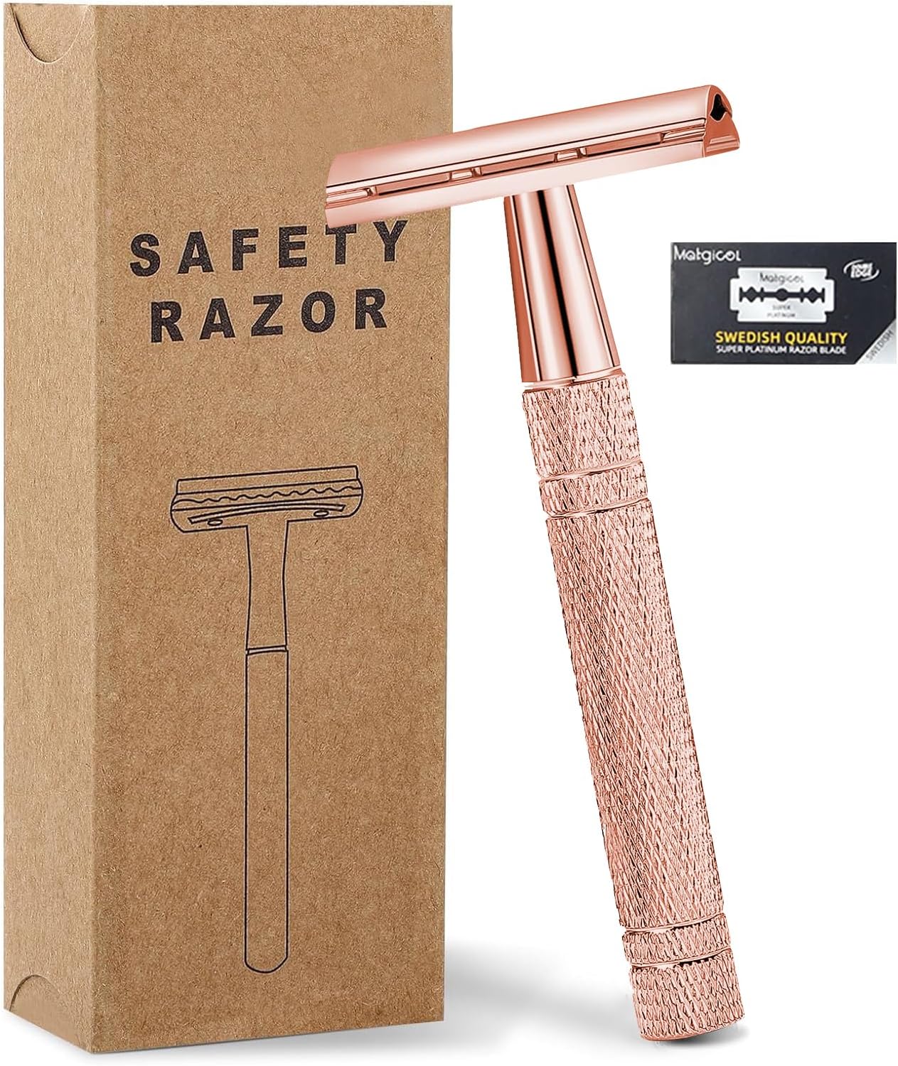 FEXPDL Pink Double Edge Safety Razor - Achieve the Perfect Shave | Eco ...