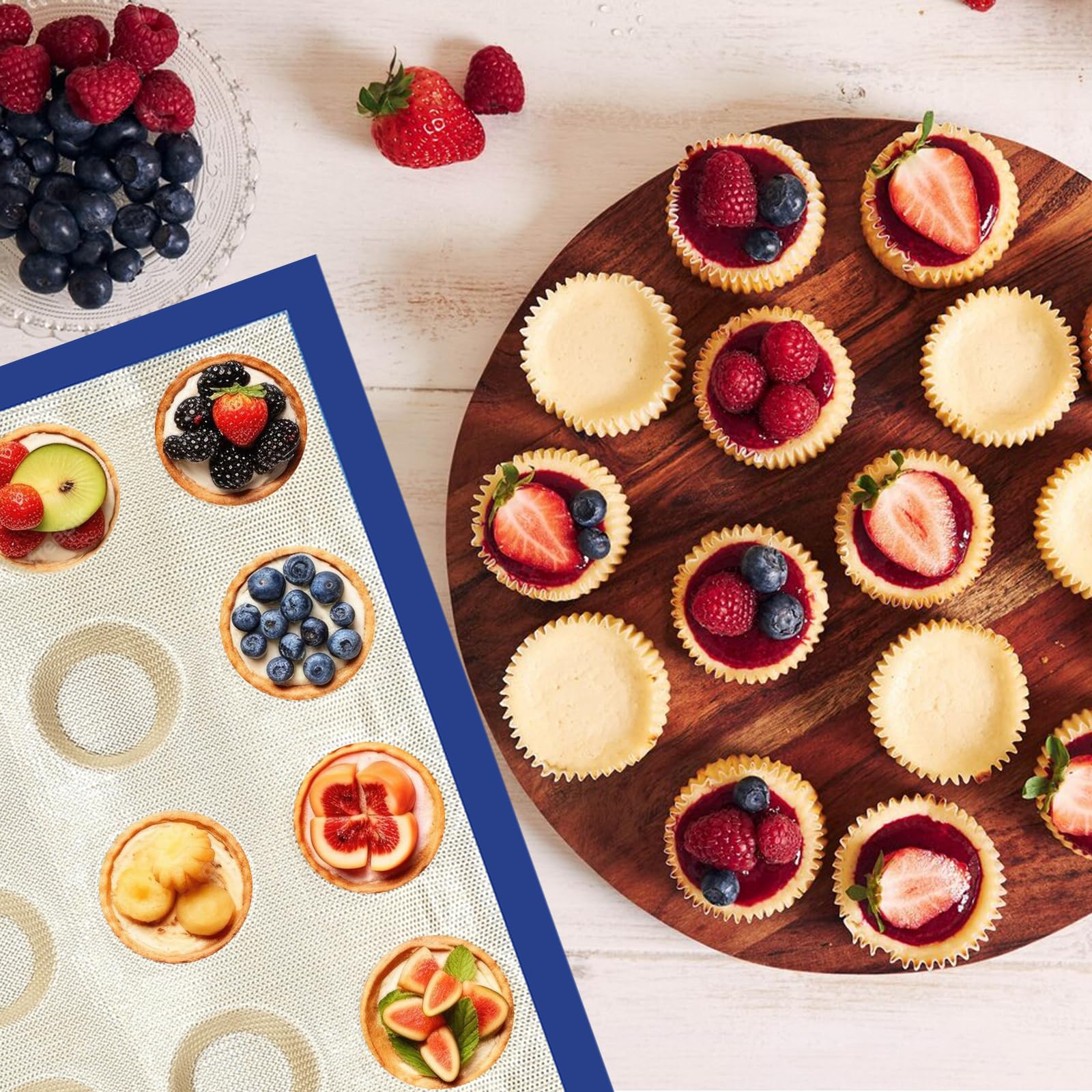 Snapklik.com : Thienlee Silicone Tart Mold For Baking, Mini Tart Pan, 2 ...