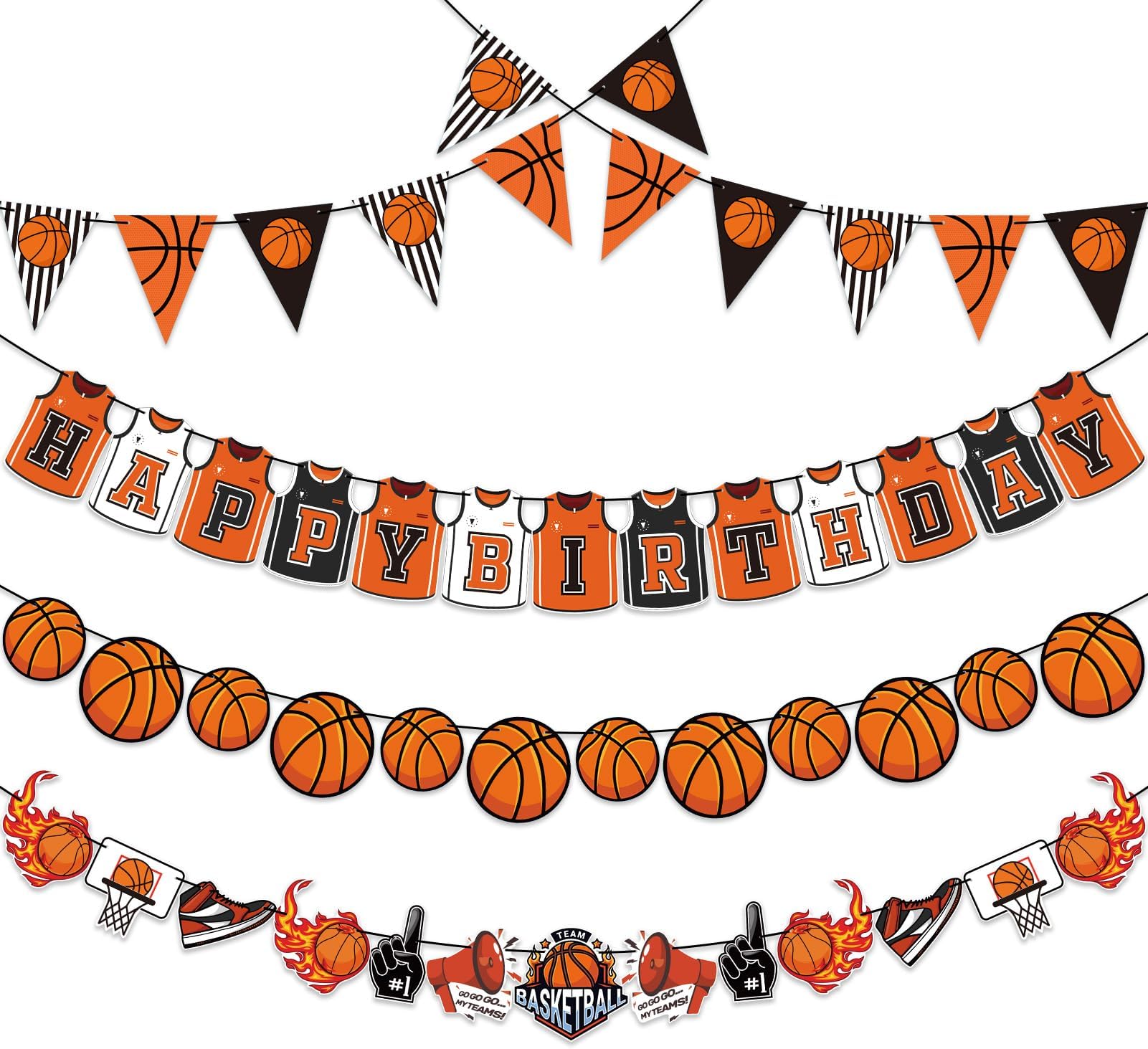 Amazon.com: Tenare 15 Pieces Tie Dye Party Happy Birthday Banner ...