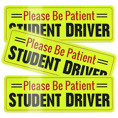 Amazon.com: Yacoto 3Pcs Student Driver Car Magnet Safety Sign ...